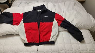 MUSINSA | QT8 GARMENTS TL Old Track Jacket (Black/Red)