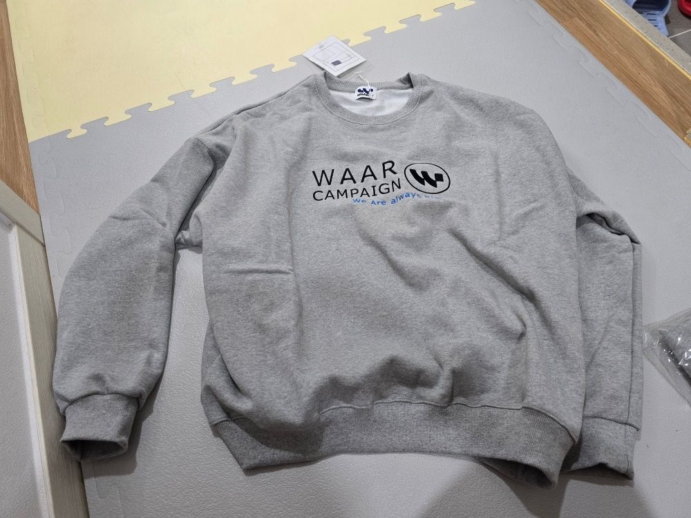 MUSINSA | WAAR T1004 M Campaign Sweatshirt_Navy