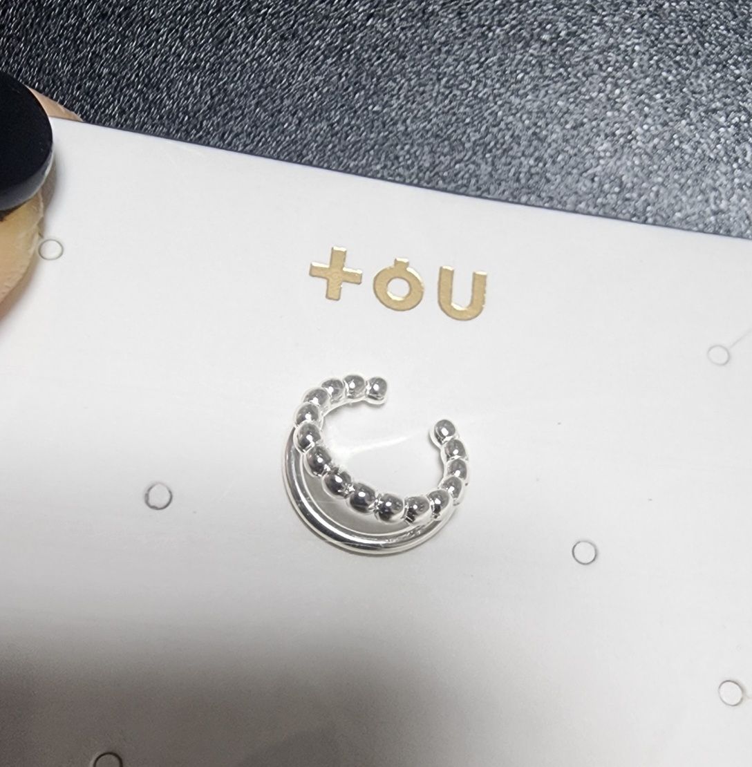 MUSINSA | TOU [silver925] TB018 two line cubic earcuff