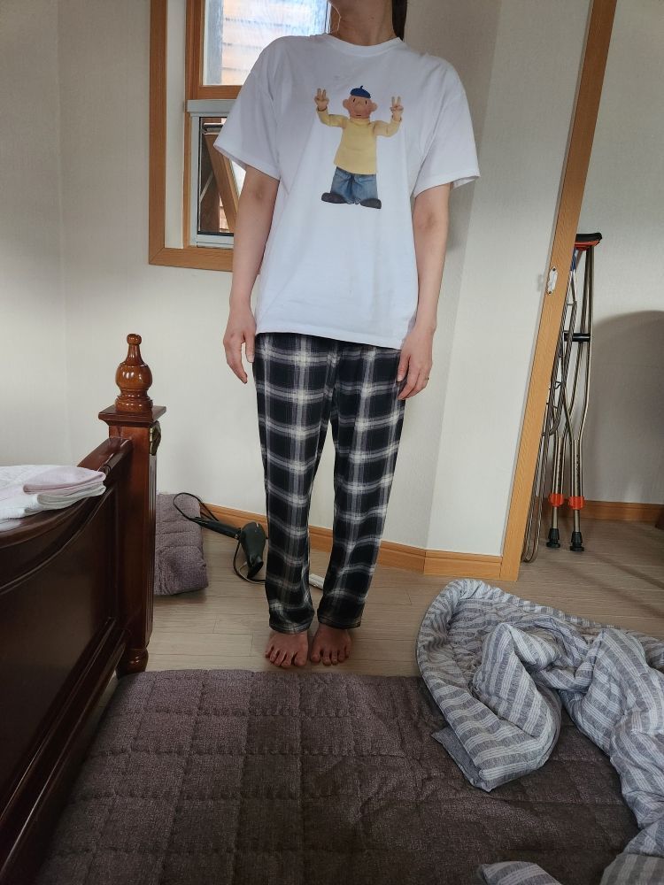 MUSINSA | LAUGHER [PAT&MAT] Motion Matte T-shirt. - White