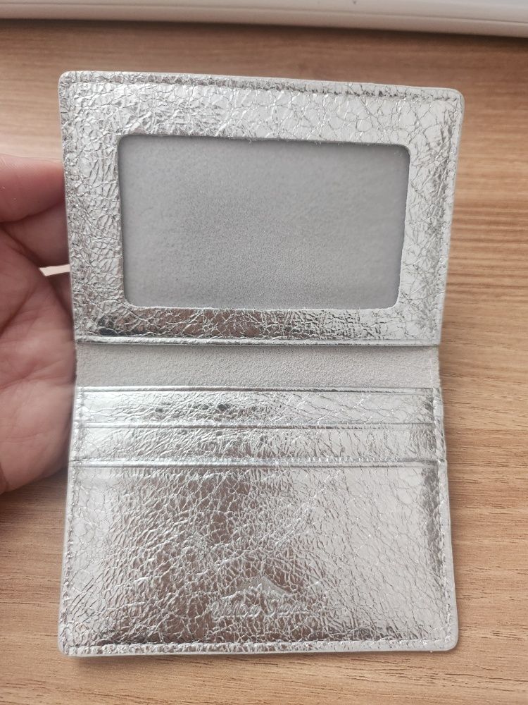 MUSINSA | YELLOWSTONE Soft leather card wallet - Crack Silver