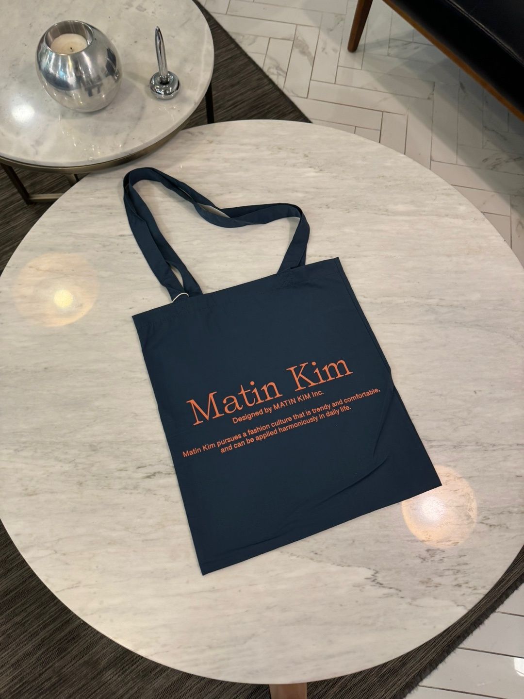 MUSINSA公式 | MATIN KIM MATIN POPPIN ECOBAG IN NAVY