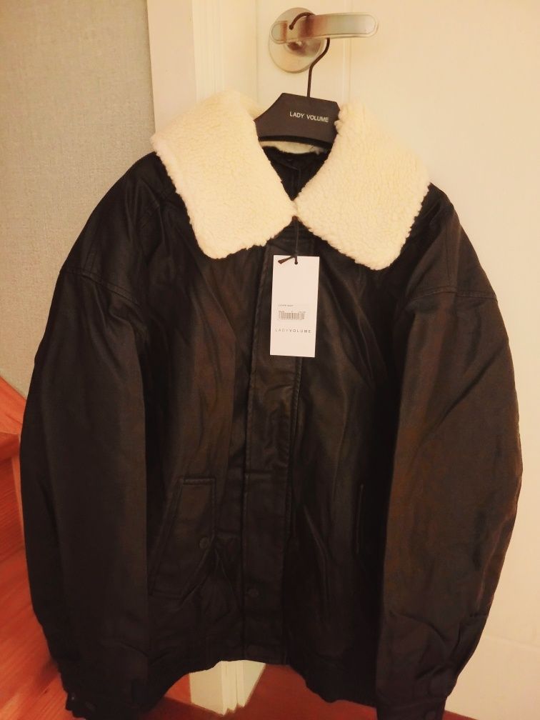 MUSINSA | LADY VOLUME SHEARING SIGNATURE VINTAGE COATING LEATHER ...