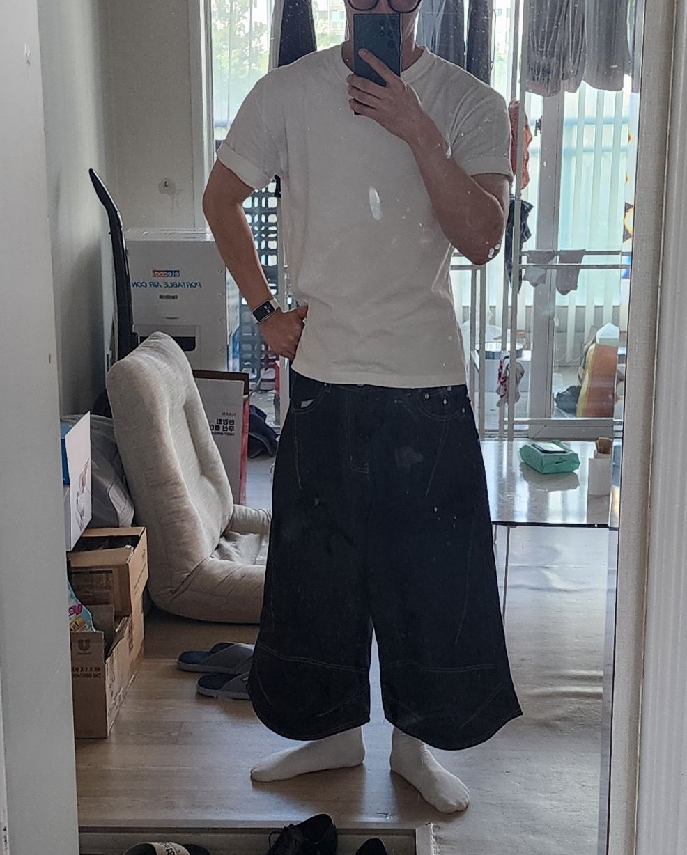 MUSINSA公式 | DNSR Multi Dart Bermuda Denim Pants Indigo