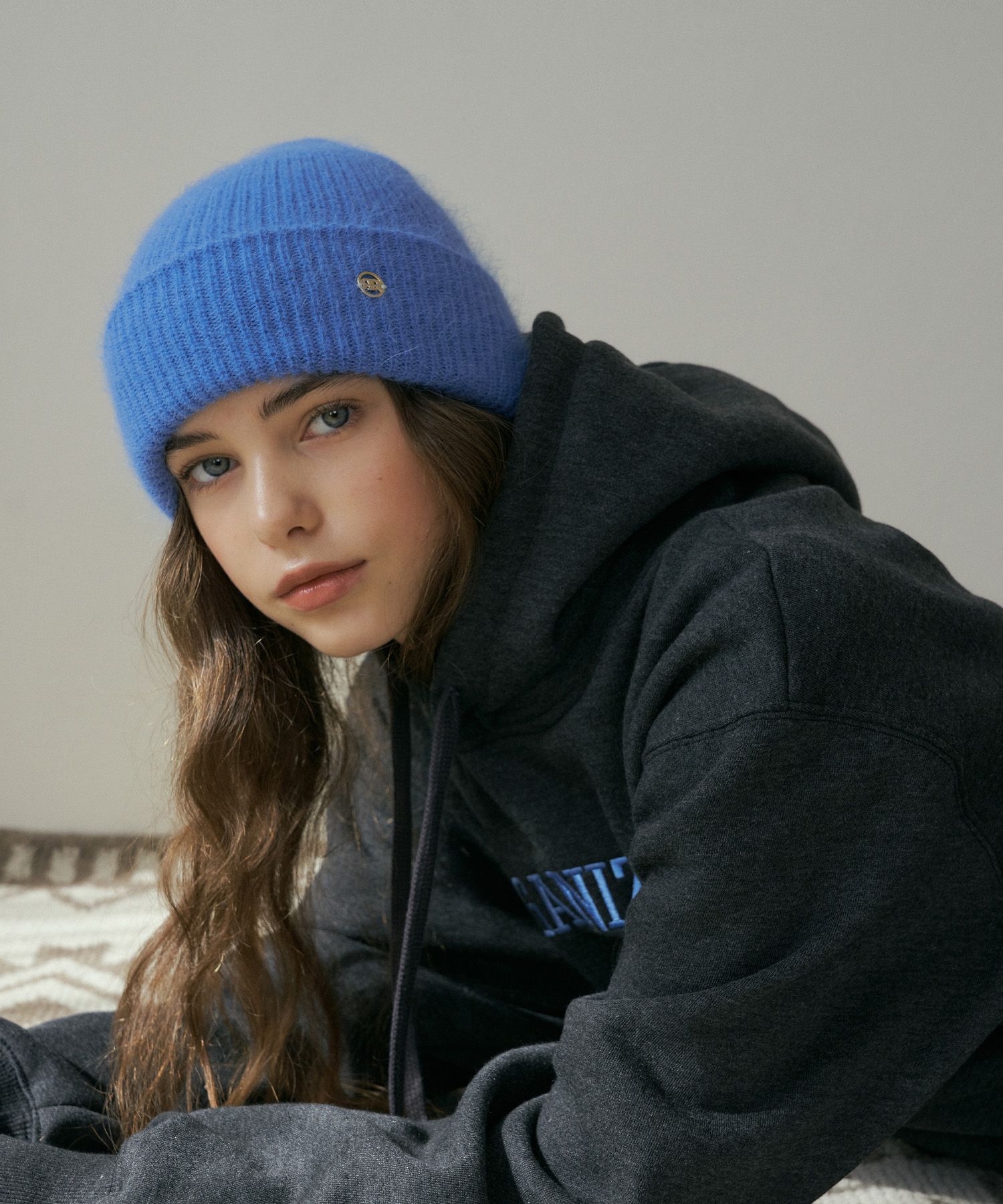 MUSINSA公式 | REORG DRO LOGO JELLY BEANIE BLUE