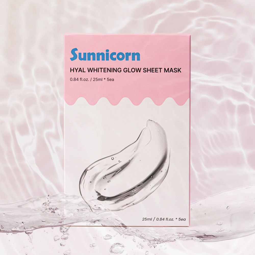 MUSINSA | SUNNICORN Hyal Whitening Glow Sheet Mask 1 set (5 sheets)