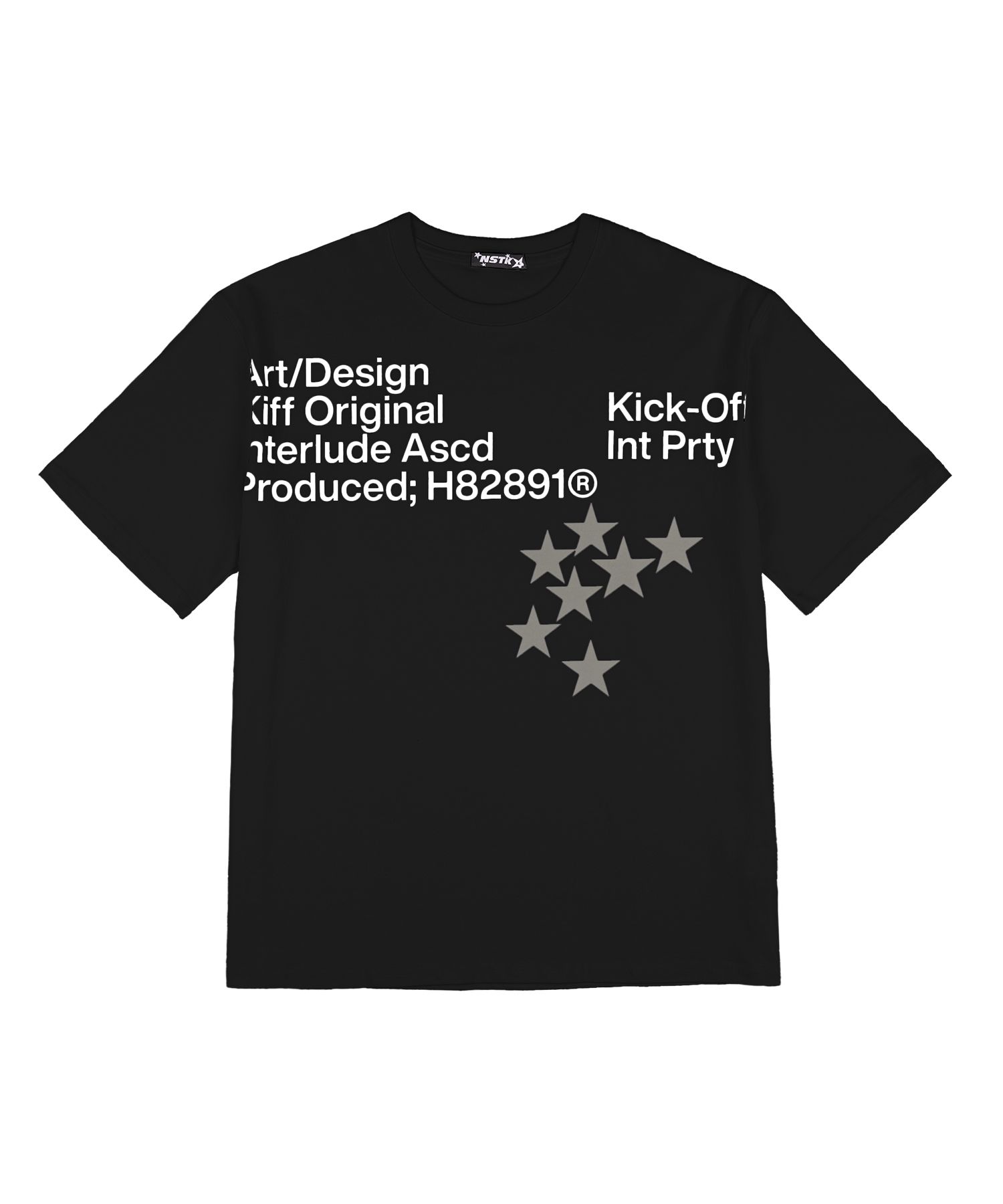 MUSINSA公式 | NASTYKICK Inti Free Star Short Sleeve T-Shirt (Black) K25QB670