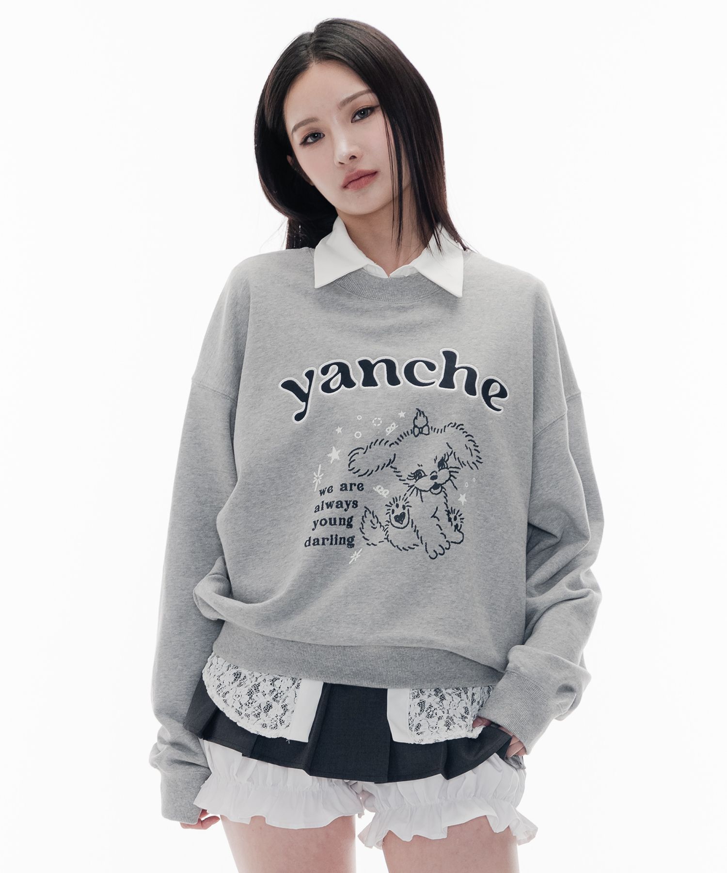 MUSINSA | HIGH SCHOOL DISCO YANCHE DARLING Man to Man_Melange Gray