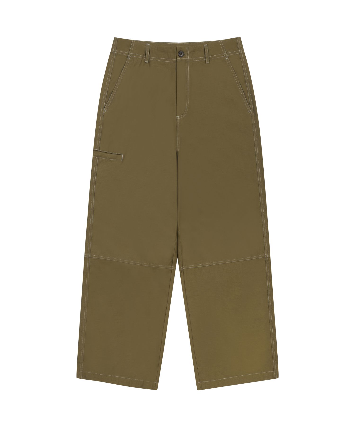 MUSINSA | AMOUPRE Wide Panel Pants (Khaki)_J3PNM25211KHX