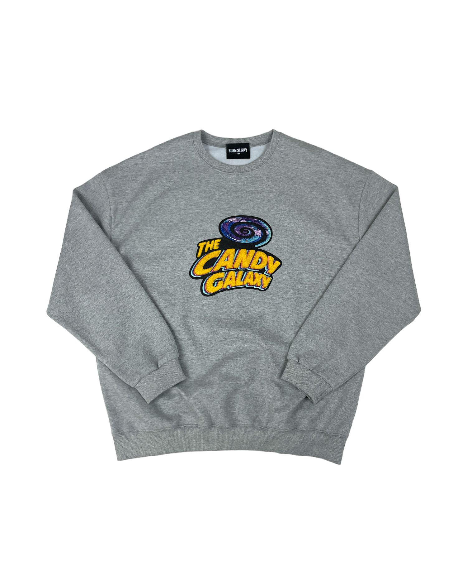 MUSINSA | BORN SLIPPY Candy Galaxy Sweatshirts (Gray)