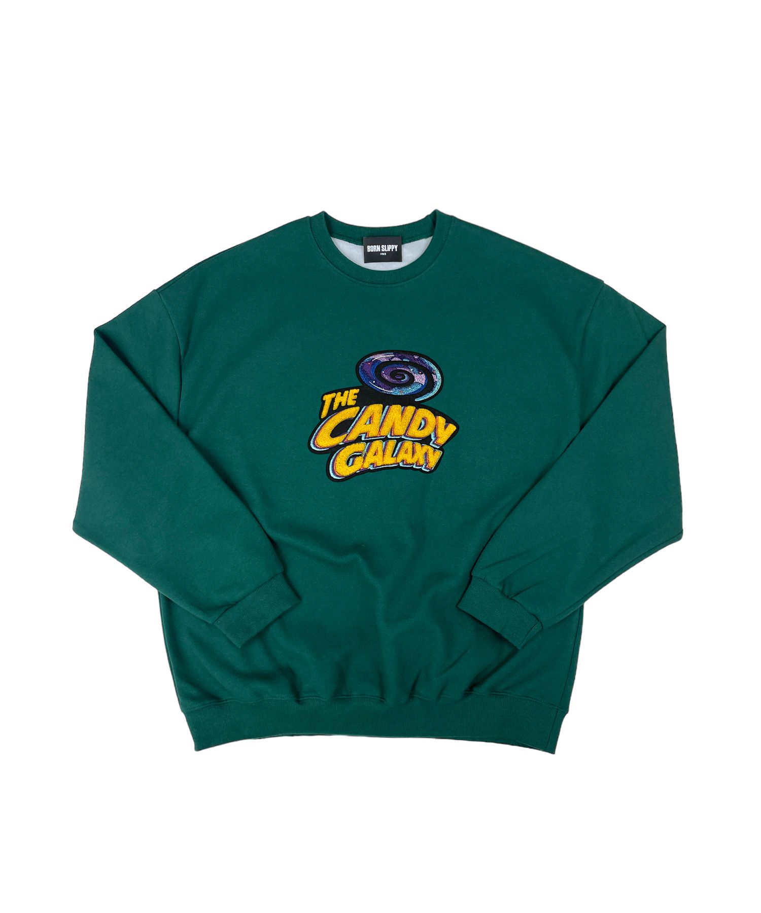 MUSINSA | BORN SLIPPY Candy Galaxy Sweatshirts (Green)