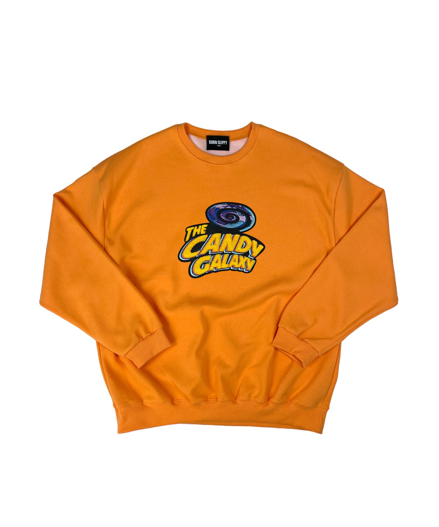 MUSINSA | BORN SLIPPY Candy Galaxy Sweatshirts (Orange)