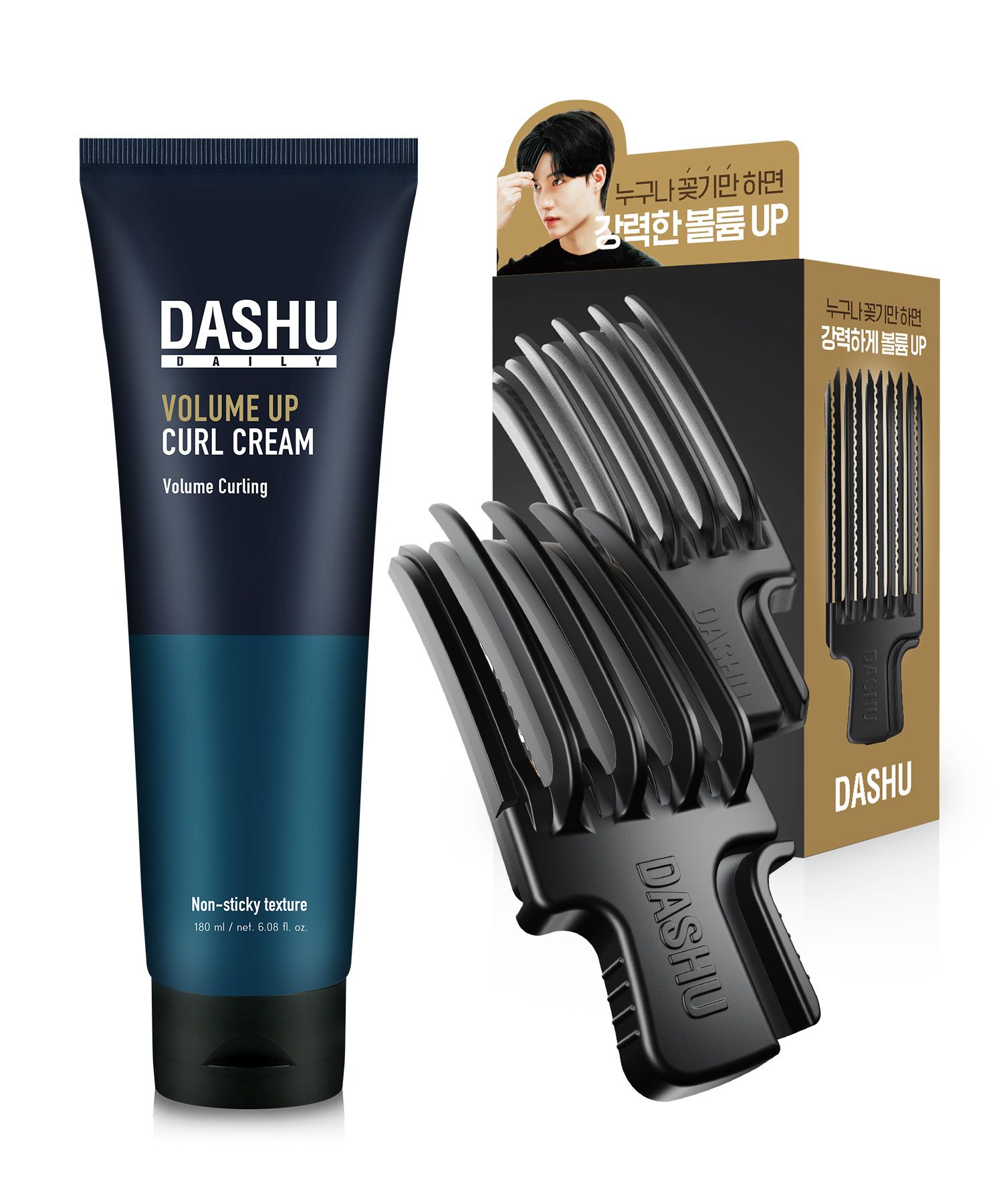 MUSINSA公式 | DASHU Daily Volume Pick for Forehead Root Volume + Volume Up Curl Cream 180ml