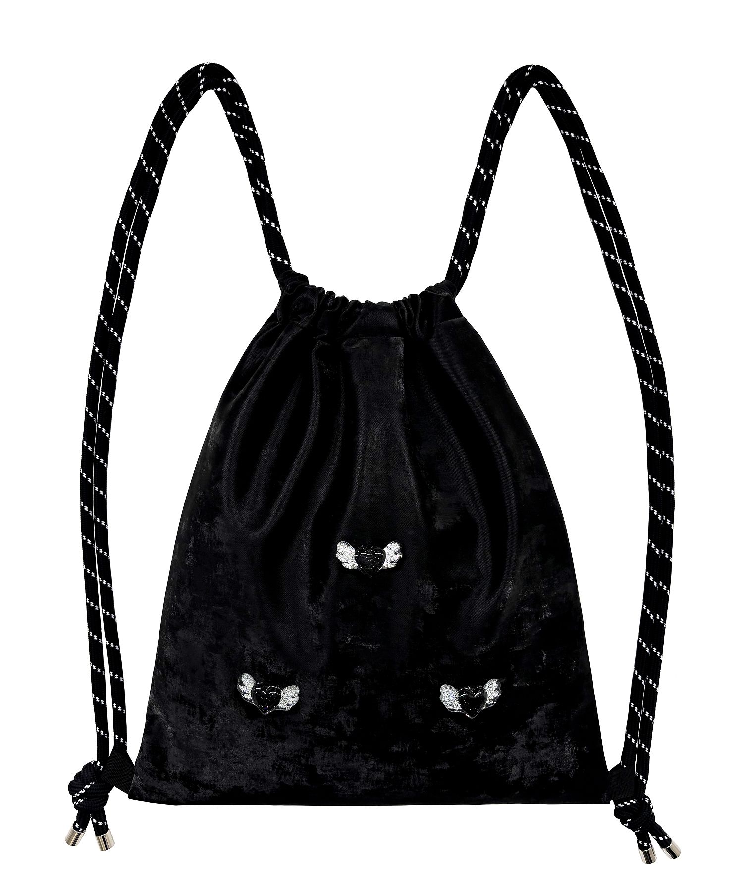 MUSINSA公式 | OTHER-worldly Heart Wings Gym Sack [Black]