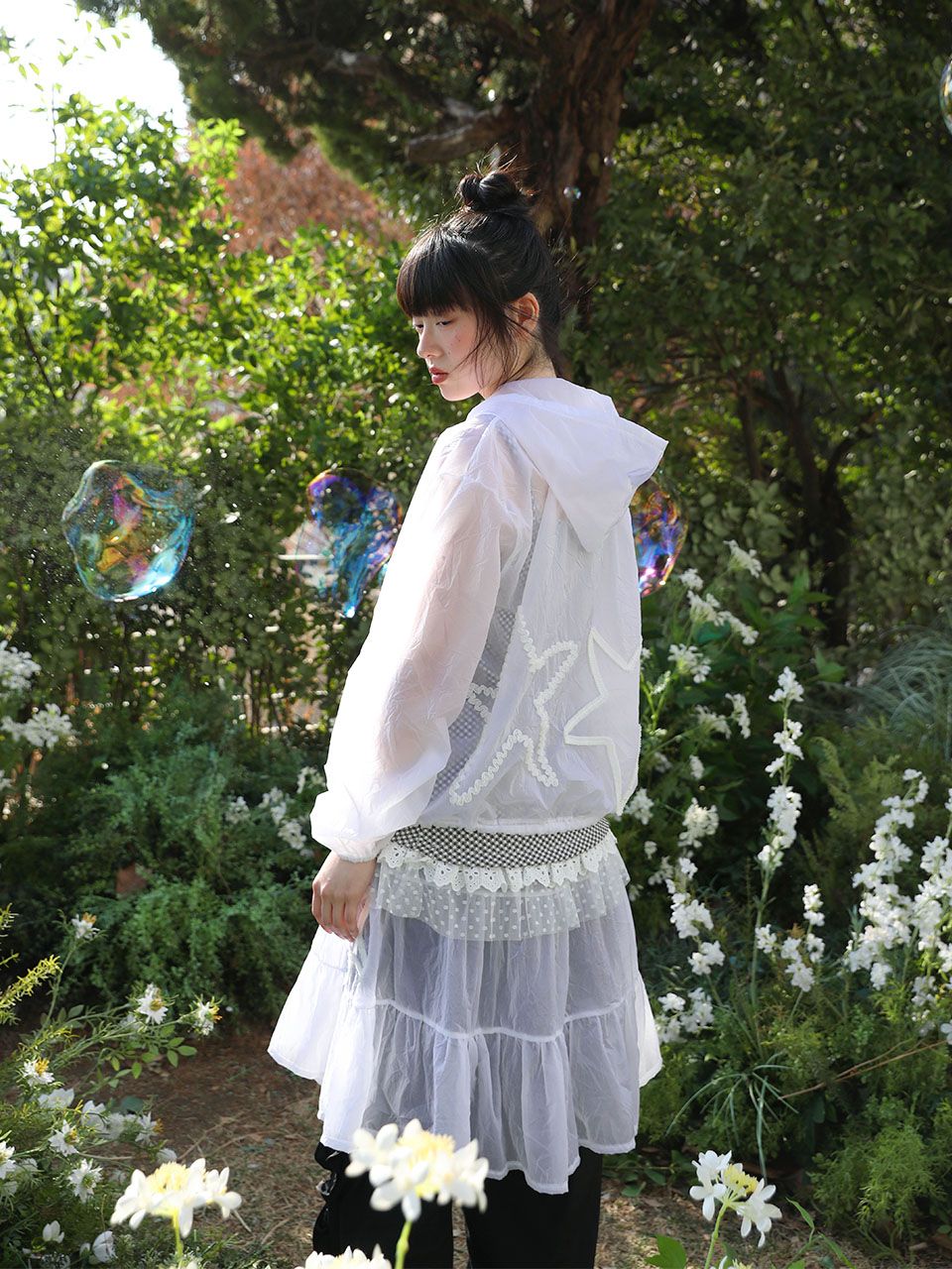 MUSINSA | UGLYSHADOW Star Hoodie Jumper (White)