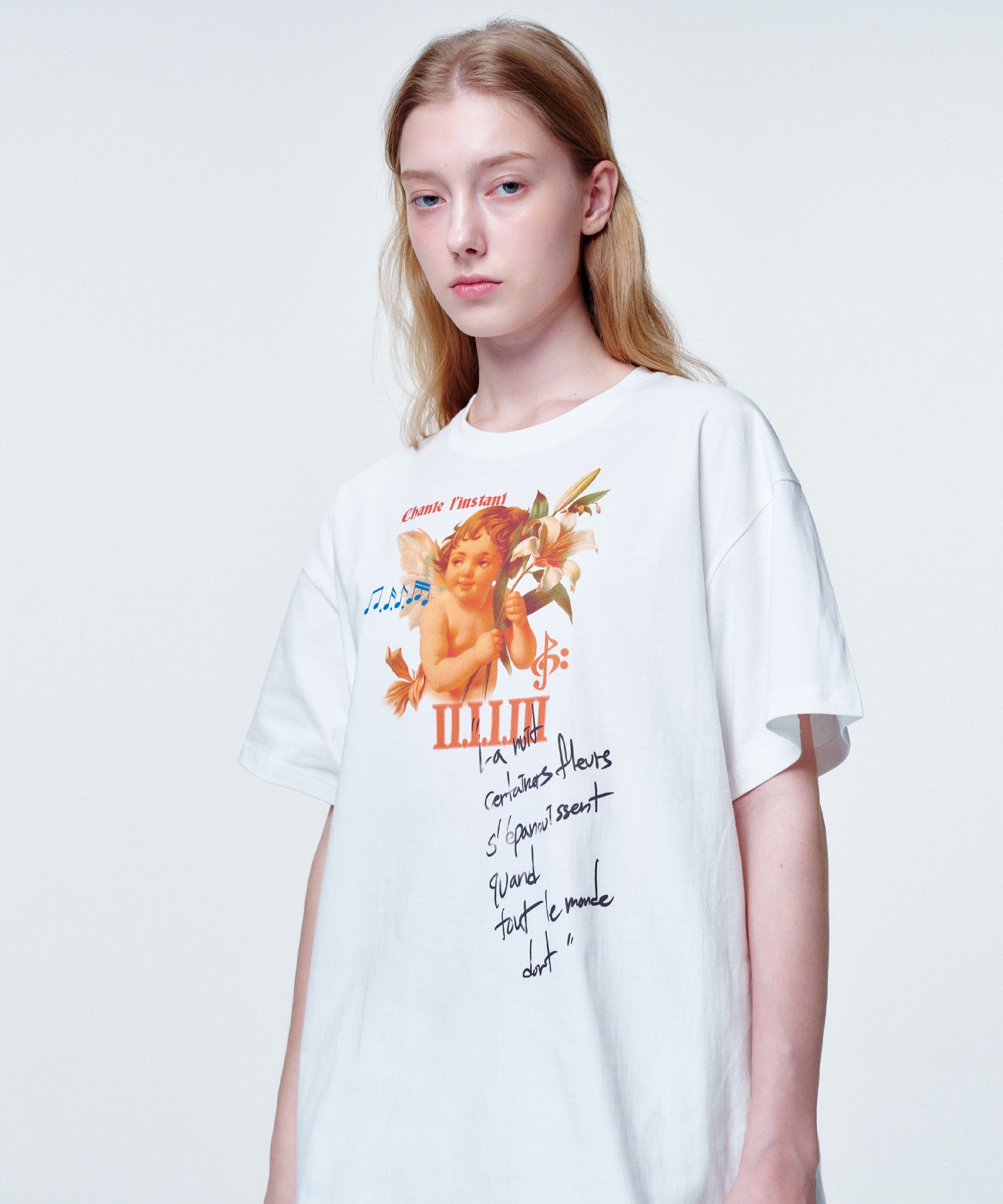 MUSINSA | 2113 STUDIO Loose fit t-shirt flower angel