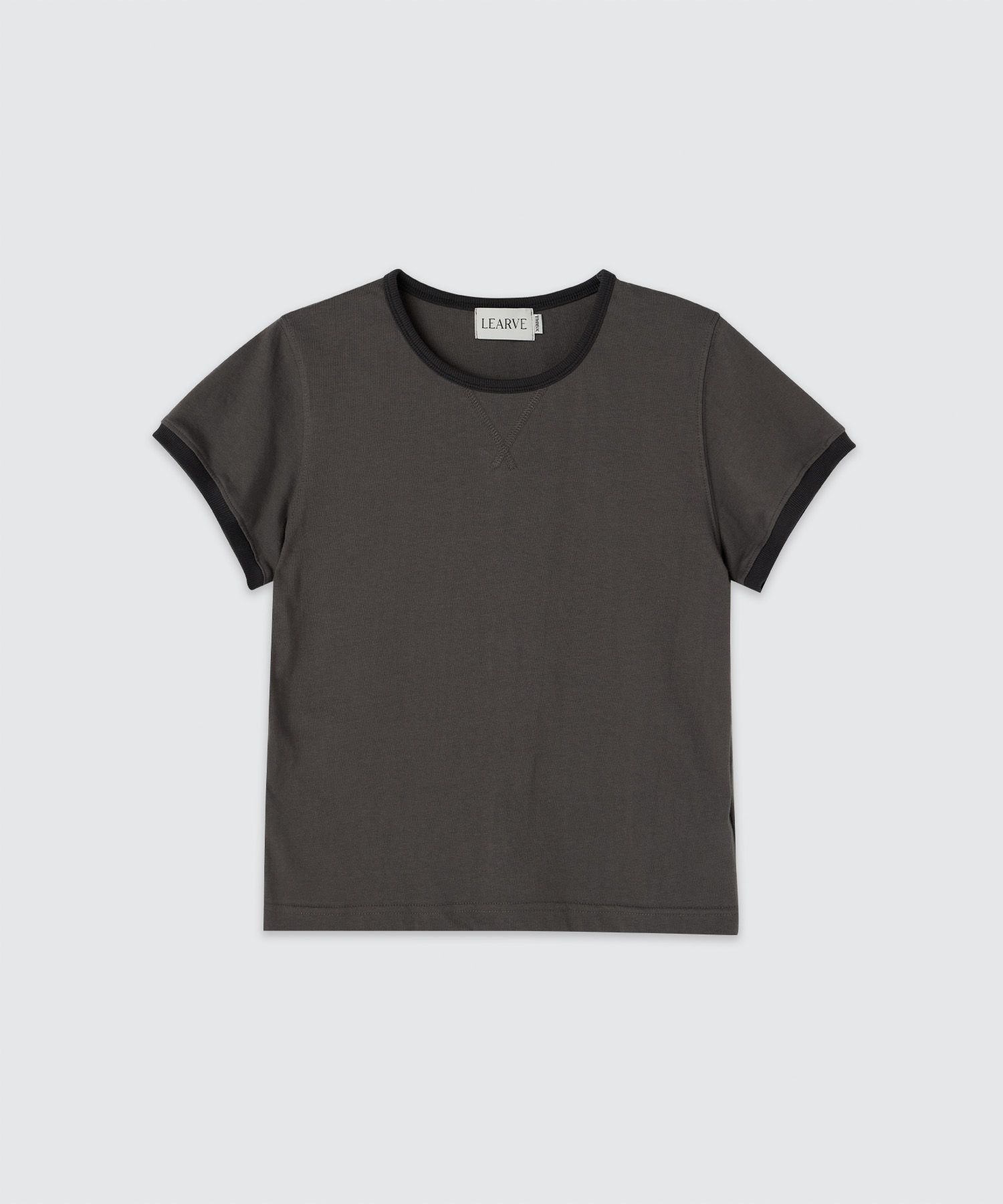 MUSINSA | LEARVE Faded Ringer Tea Charcoal (Women)