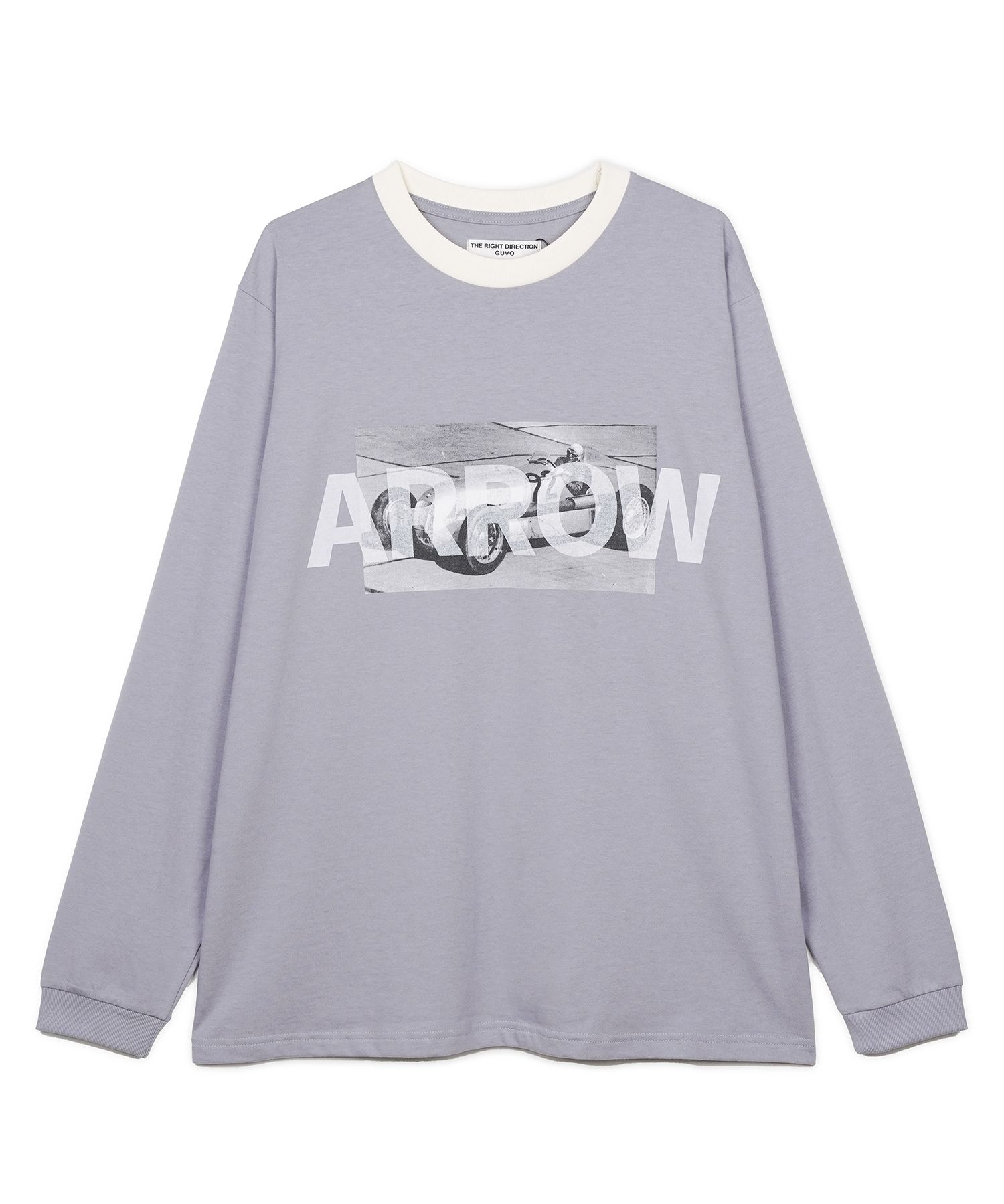 MUSINSA | GUVO ARROW tee, lilac-grey