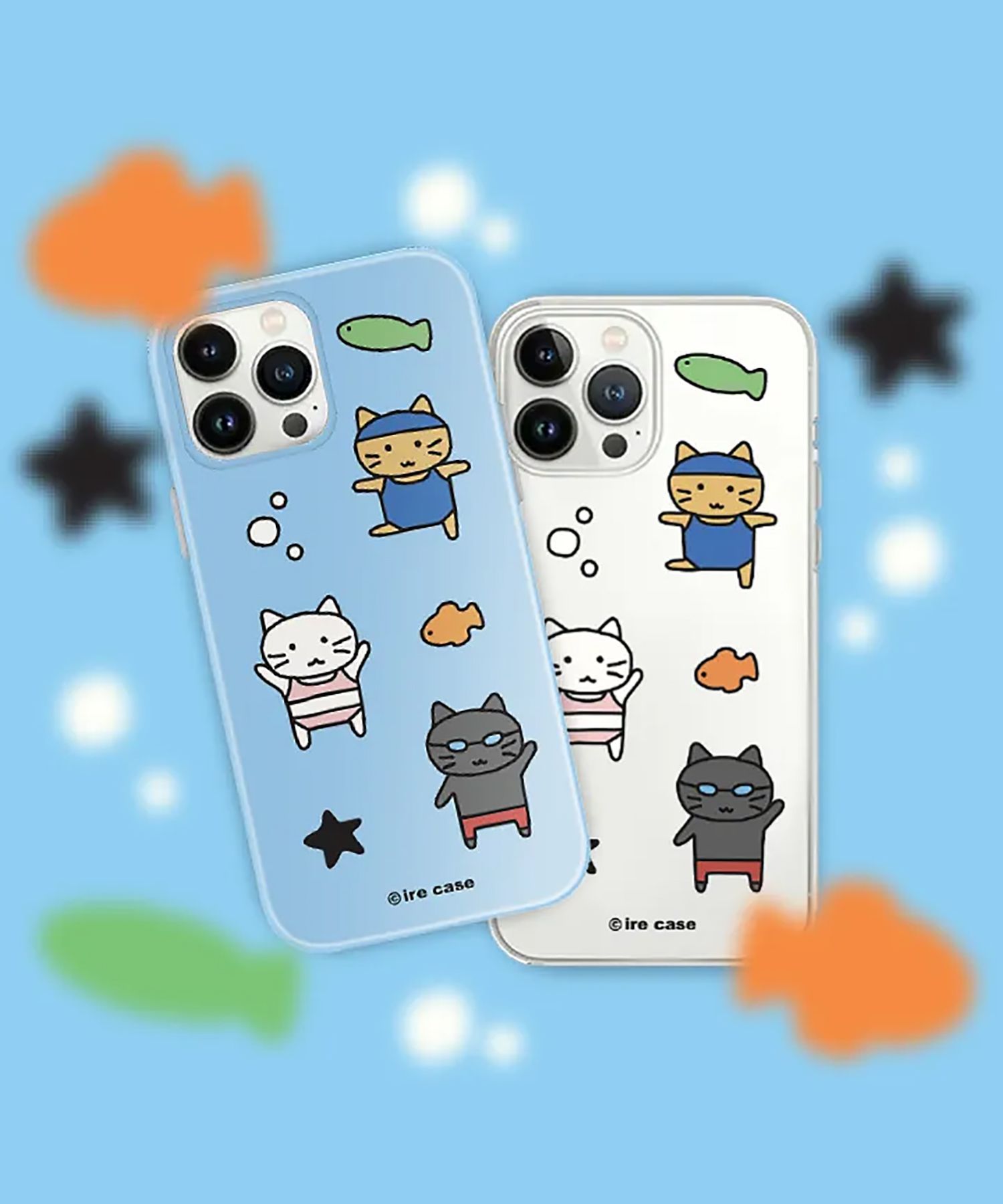MUSINSA | IRECASEGOODS Swimming Cat iPhone Galaxy Phone Case