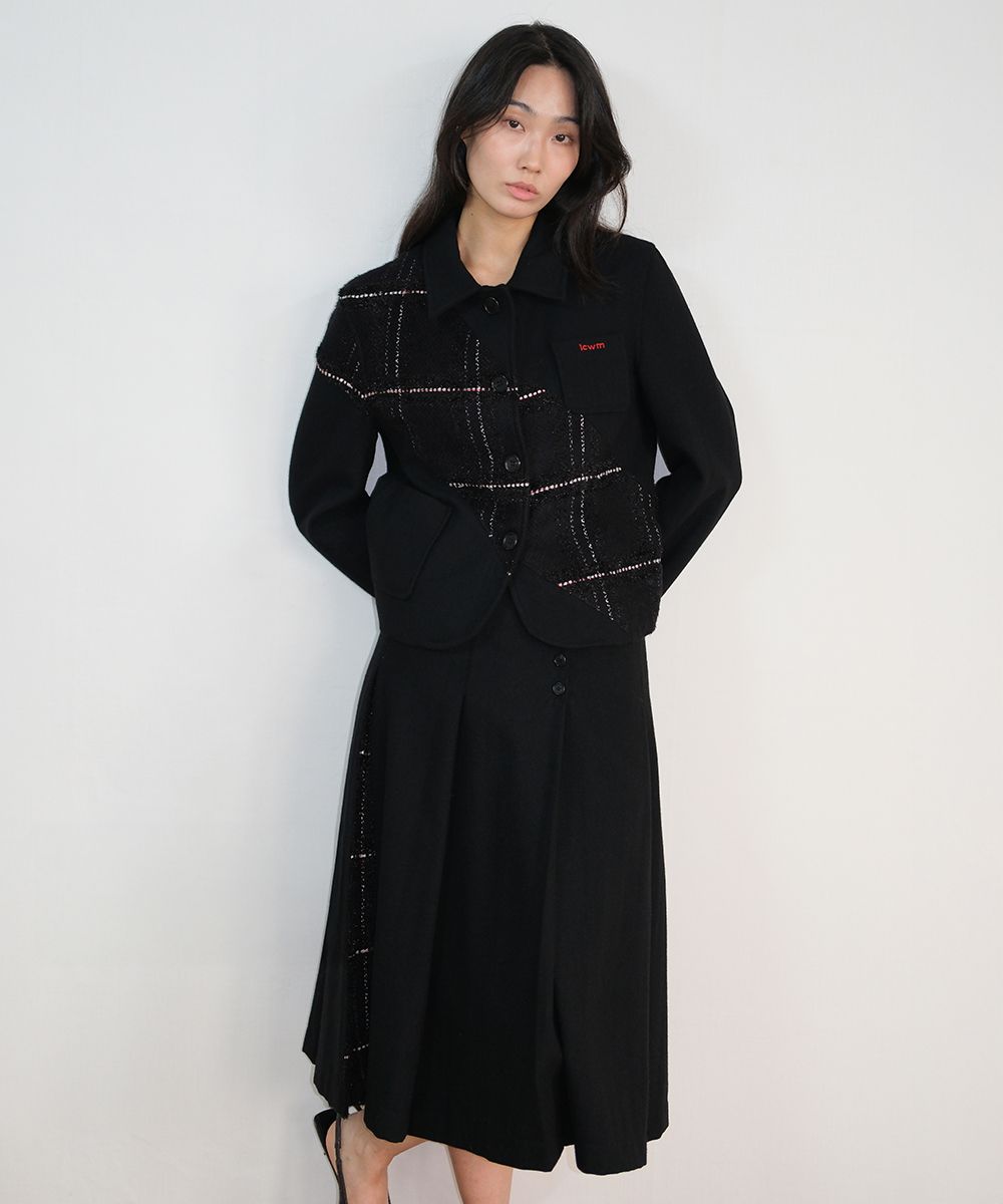 MUSINSA公式 | LOVE CRAZY WILD MAN プリーツウィービンスカート