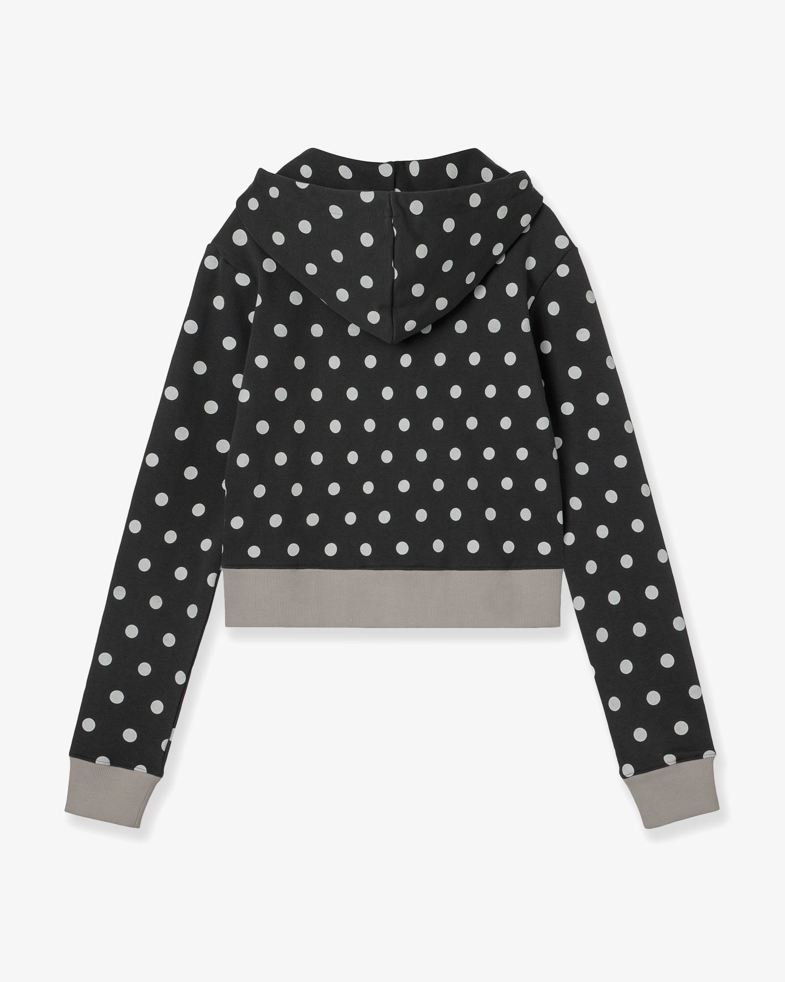 MUSINSA公式 | AEAE WEB LOGO CROP HOOD ZIP UP [DOT CHARCOAL]