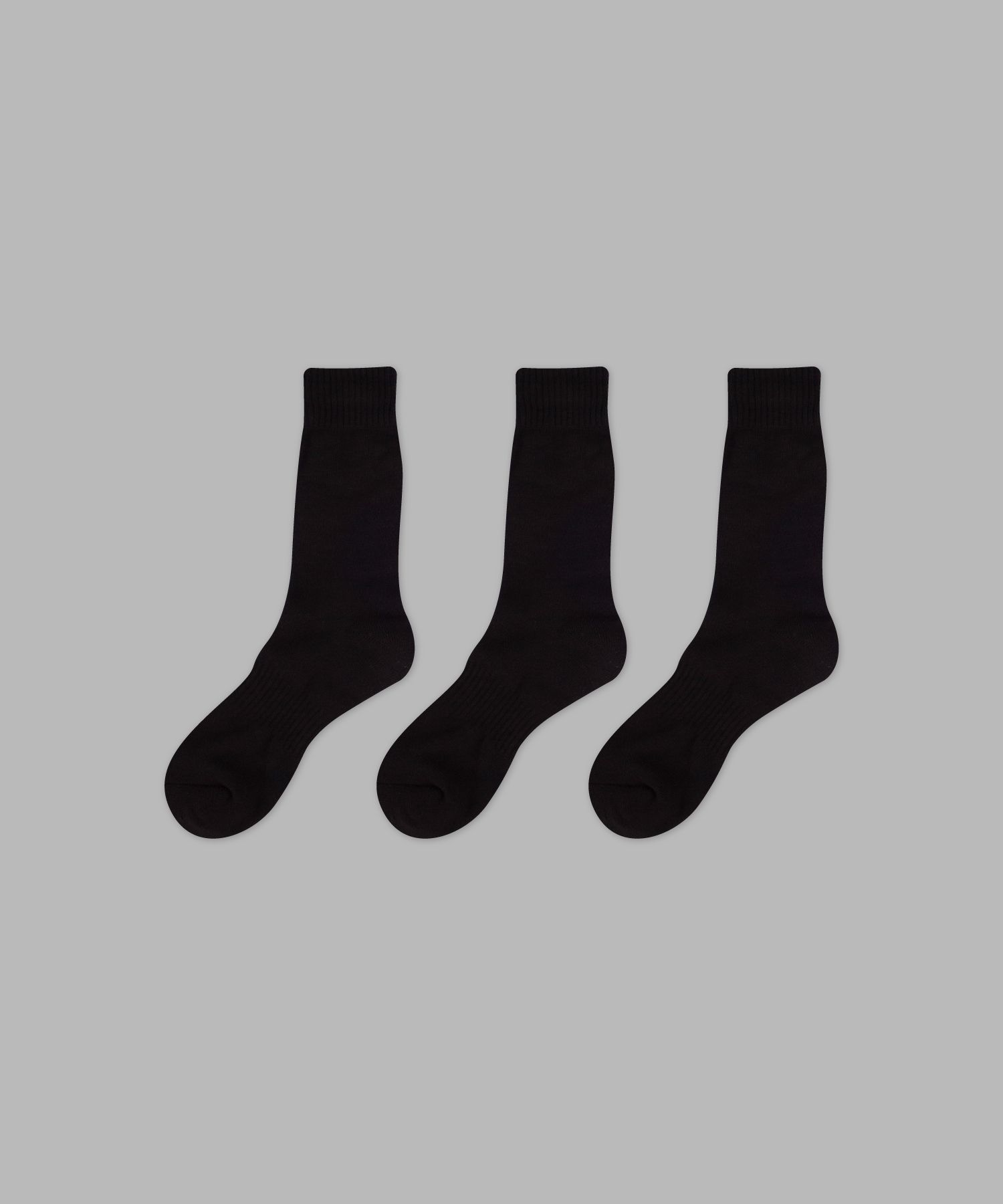 MUSINSA | IL-O-GONG-CHIL [3PACK] 1507 Basic Athletic Socks _ Black