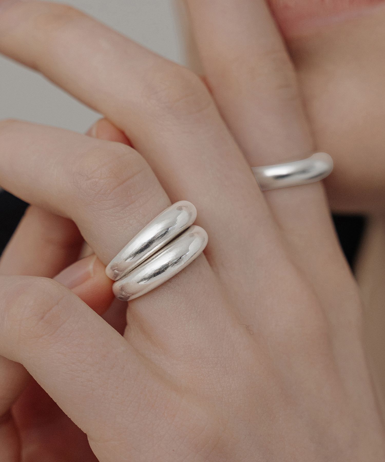 MUSINSA | TOU [Silver925] 96 Semi Matte Bulging Silver Ring