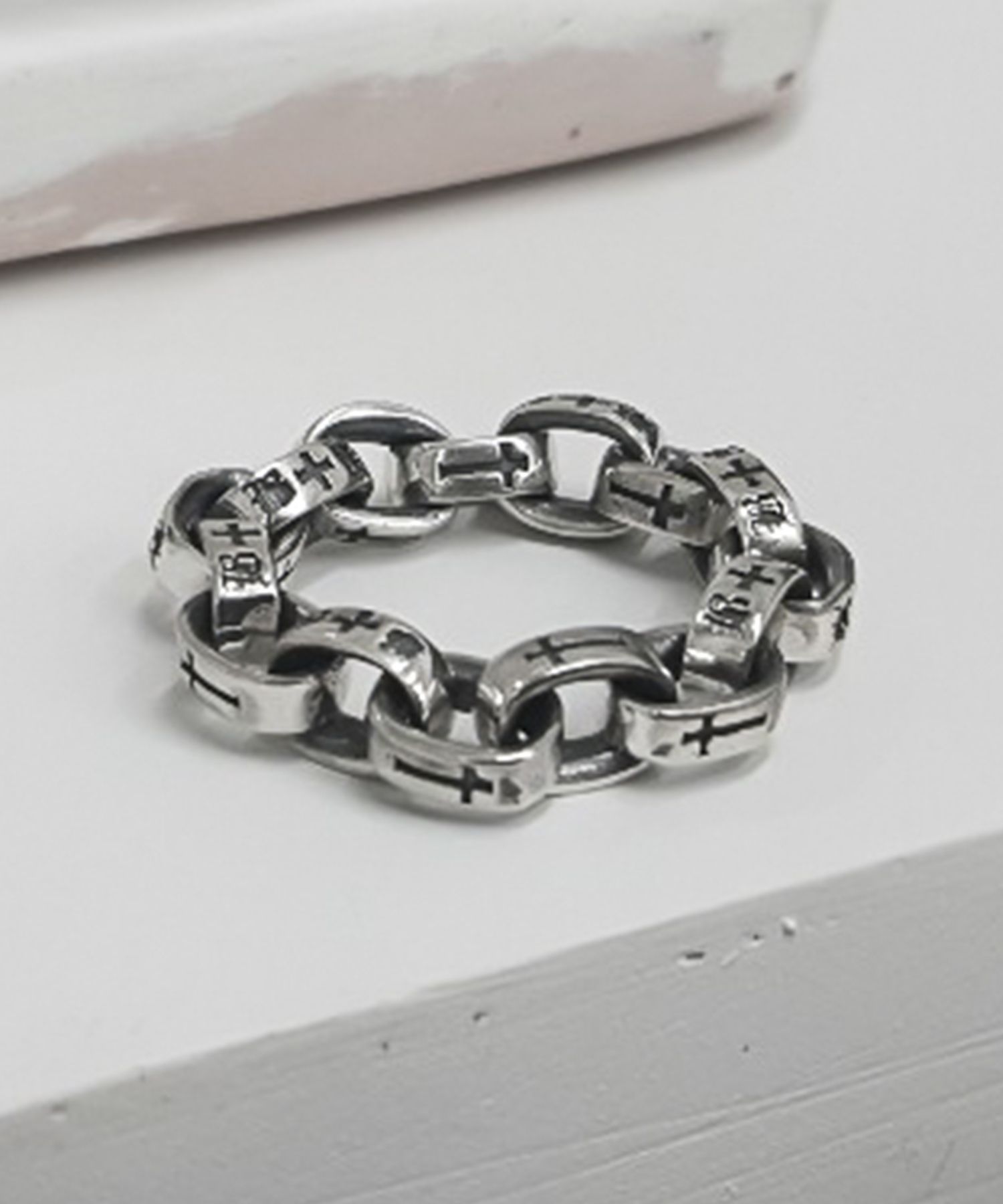 MUSINSA | BLESSED BULLET 8mm box chain ring_silver 925