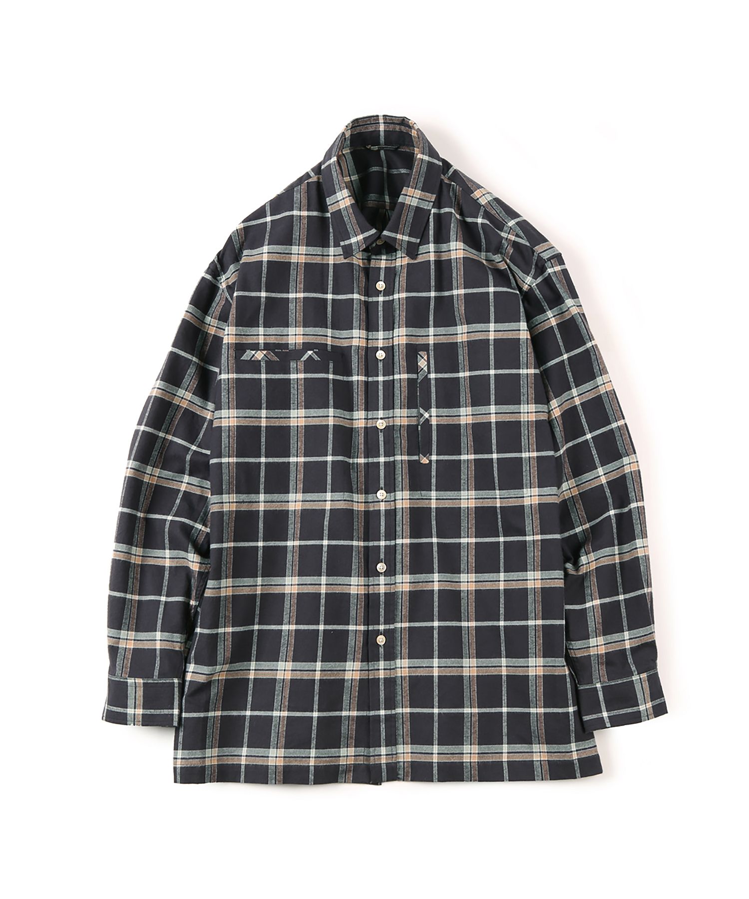 MUSINSA | SHIRTER FLANNEL OVER BOX SHIRT (CHECK BROWN)