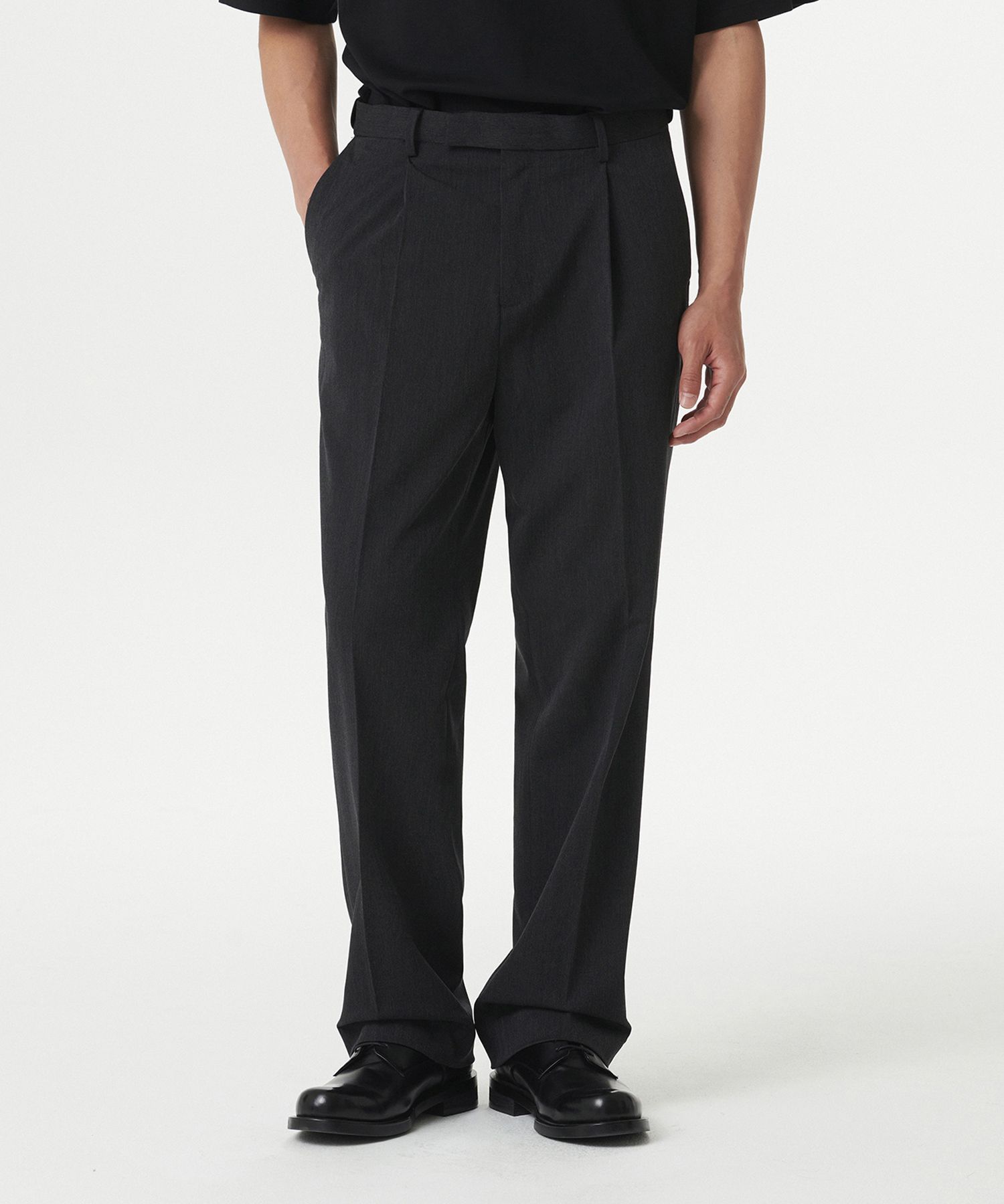 MUSINSA | MUSINSA STANDARD WIDE HIDDEN ELASTIC WAISTBAND SLACKS ...