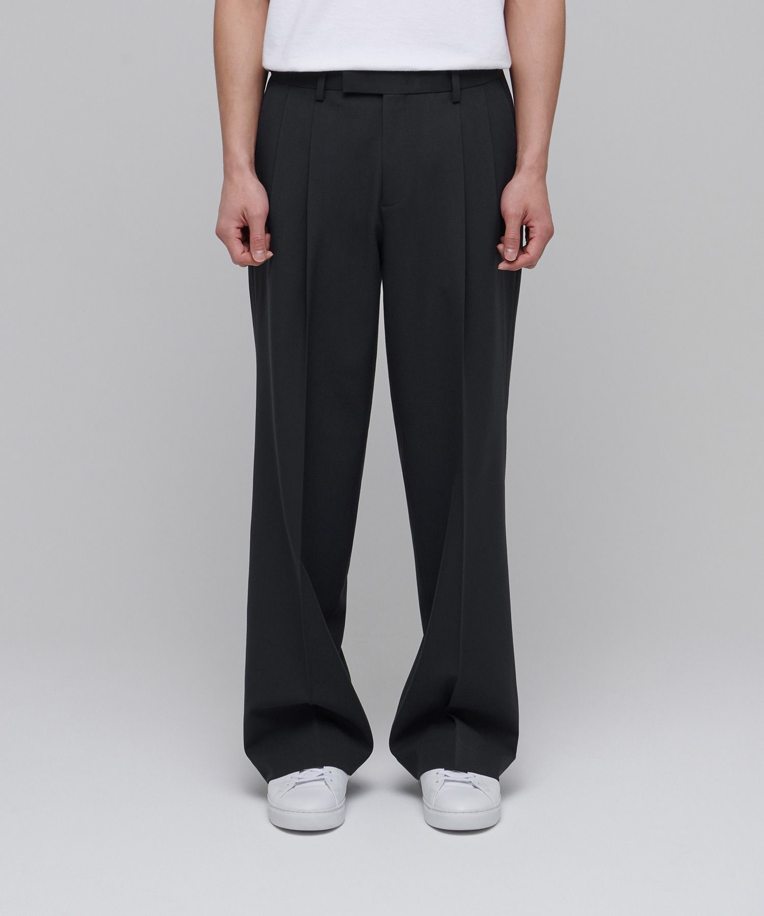 MUSINSA | MUSINSA STANDARD REAL WIDE HIDDEN ELASTIC WAISTBAND SLACKS ...