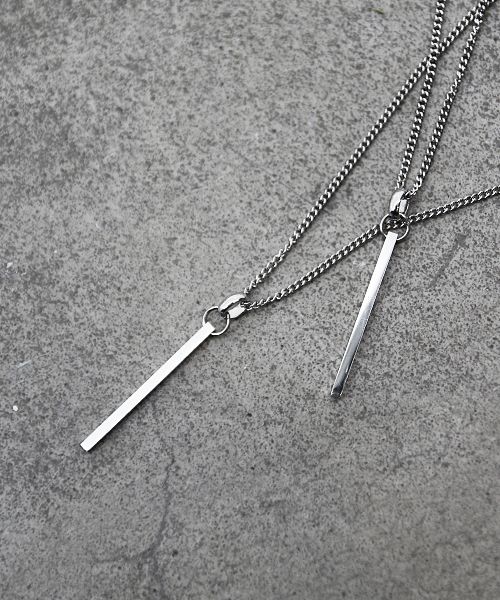 MUSINSA | ACHA Surgical Steel Thin Stick Chain Necklace _ Silver