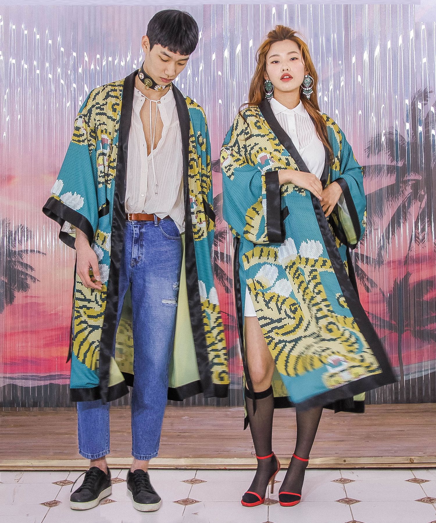 MUSINSA | UNTAGE Tiger robe coat [green(UNISEX)]_UTO-SC10