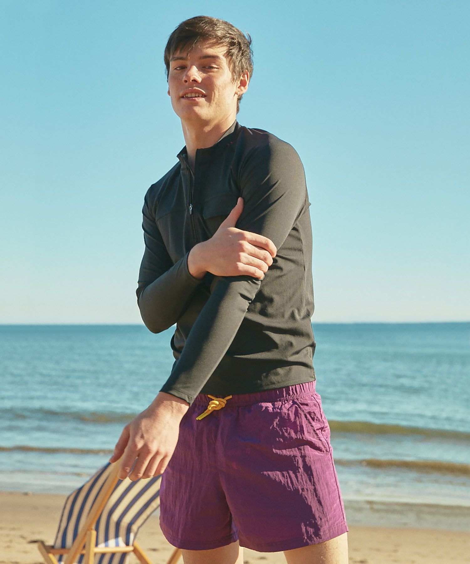 MUSINSA | CORALIQUE Men's Long Beach Board Short Pants Purple CQ-MS20501-UU