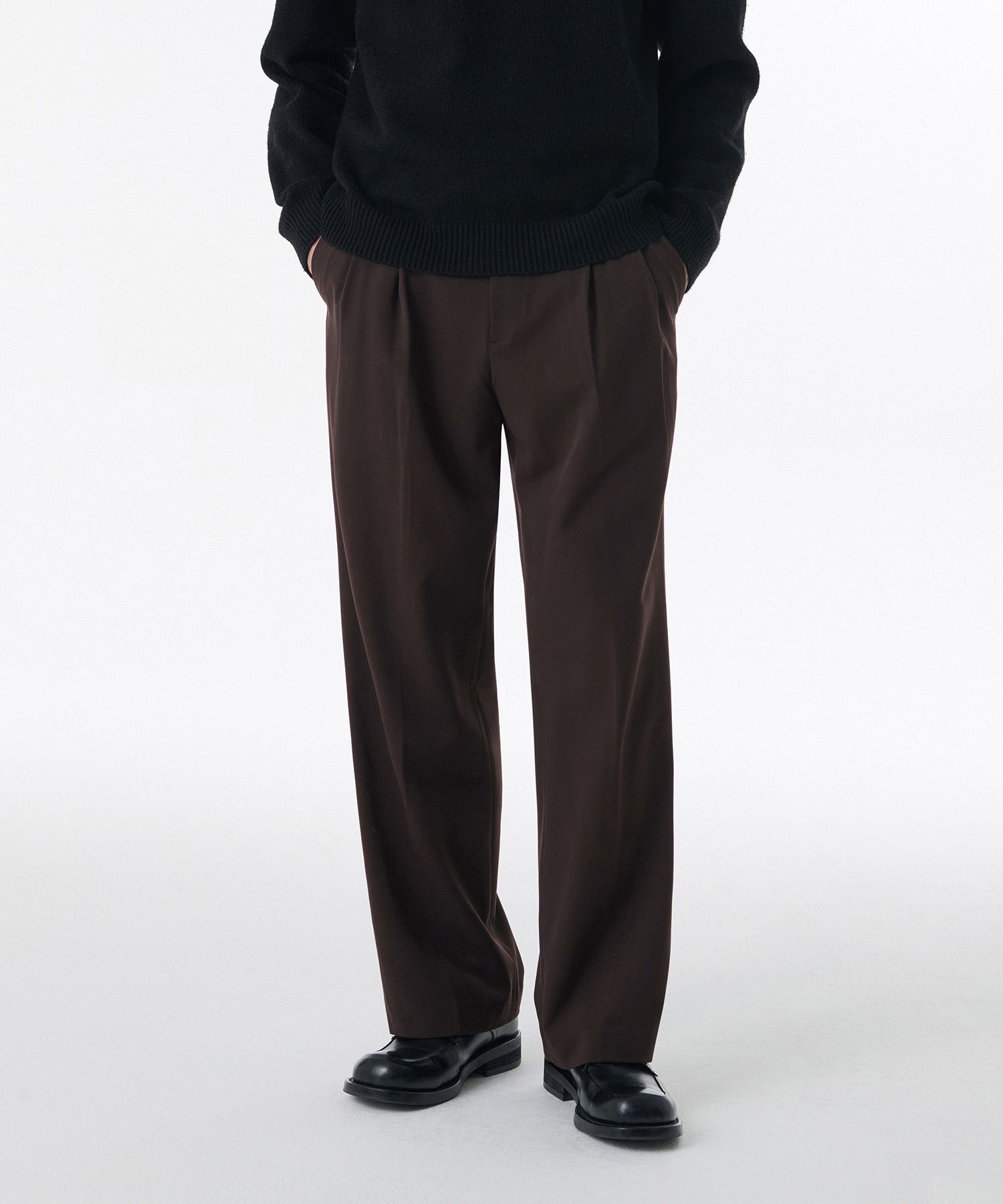 MUSINSA | MUSINSA STANDARD REAL WIDE HIDDEN ELASTIC WAISTBAND SLACKS ...