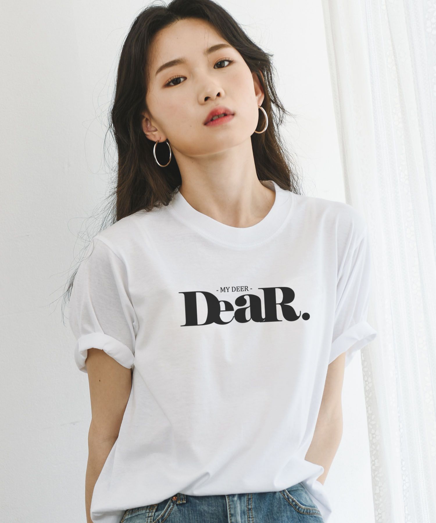 MUSINSA | DEARMYDEER DEAR white-T