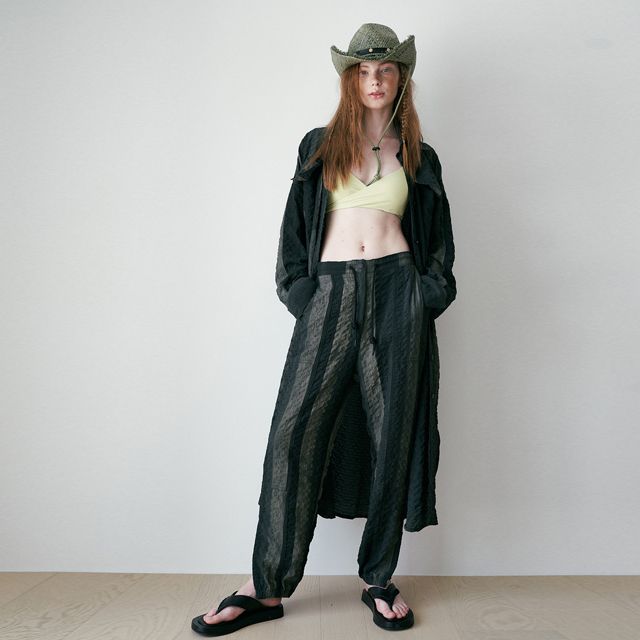 MUSINSA | REVOIRSIS seersucker long shirt