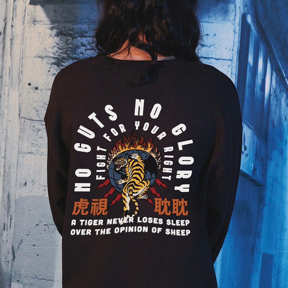 MUSINSA | ASTRAL PROJECTION Tiger Long Sleeves T-Shirt_Black