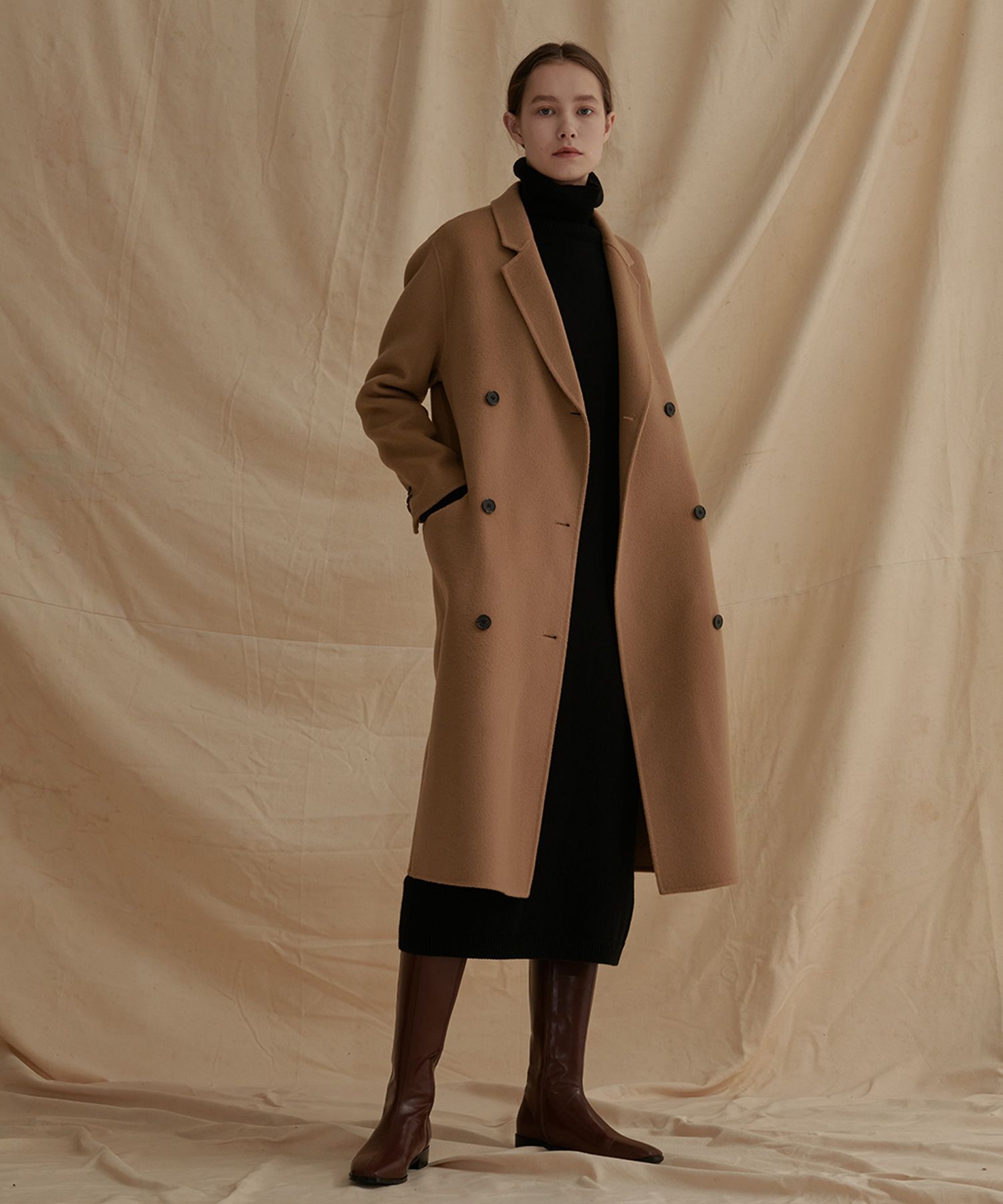 MUSINSA | CAMINO 20 FW Three Button Handmade Coat (Beige)