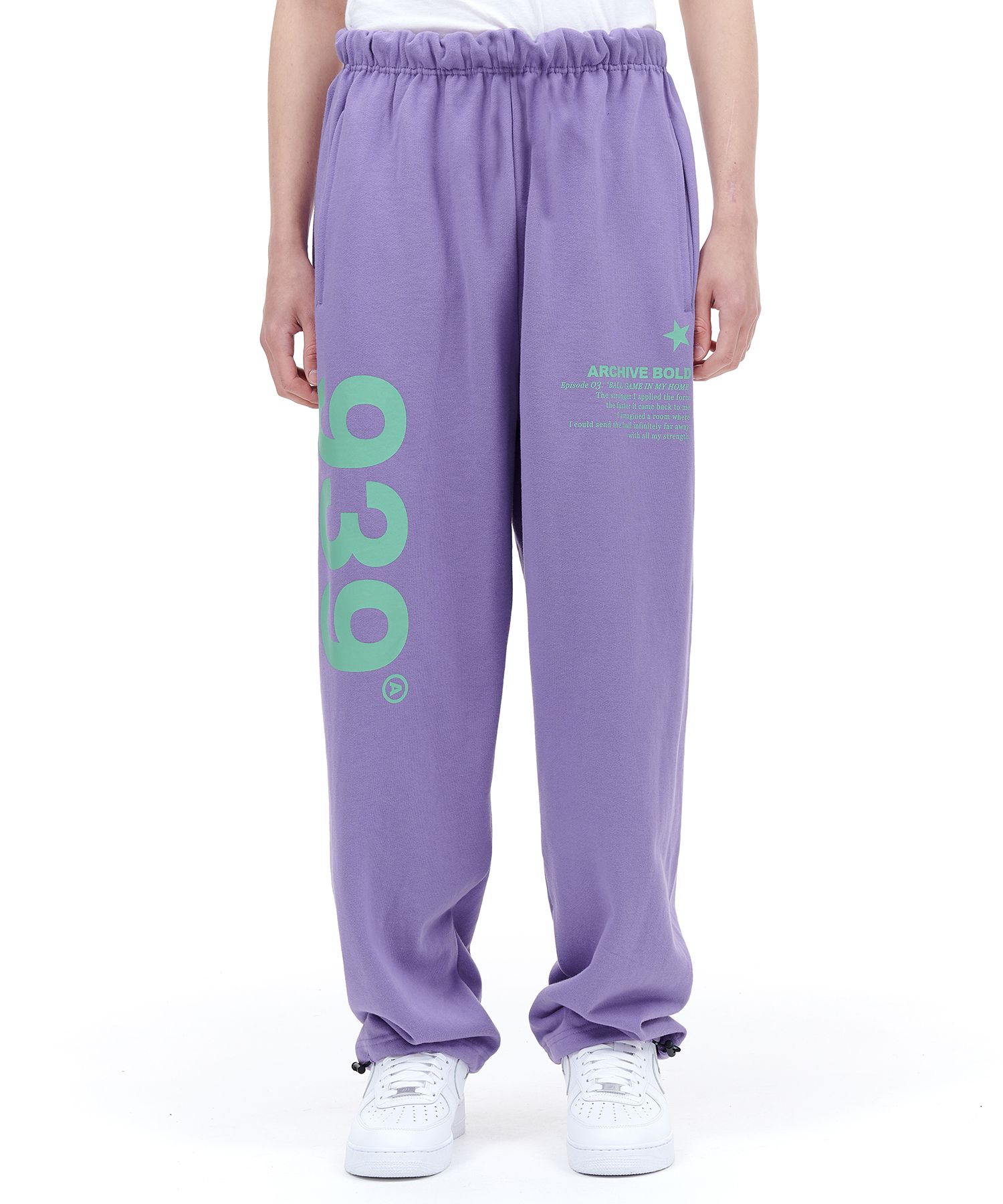 MUSINSA | ARCHIVE BOLD 939 LOGO SWEAT PANTS_LAVENDER