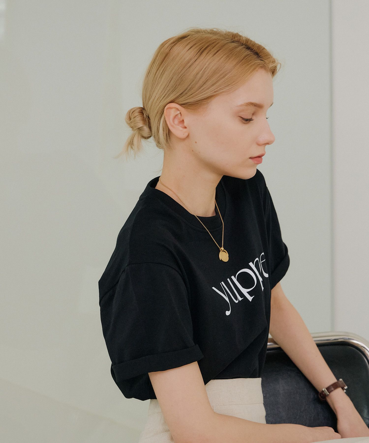 MUSINSA | YUPPE YUPPE PRINT T-SHIRT_BLACK