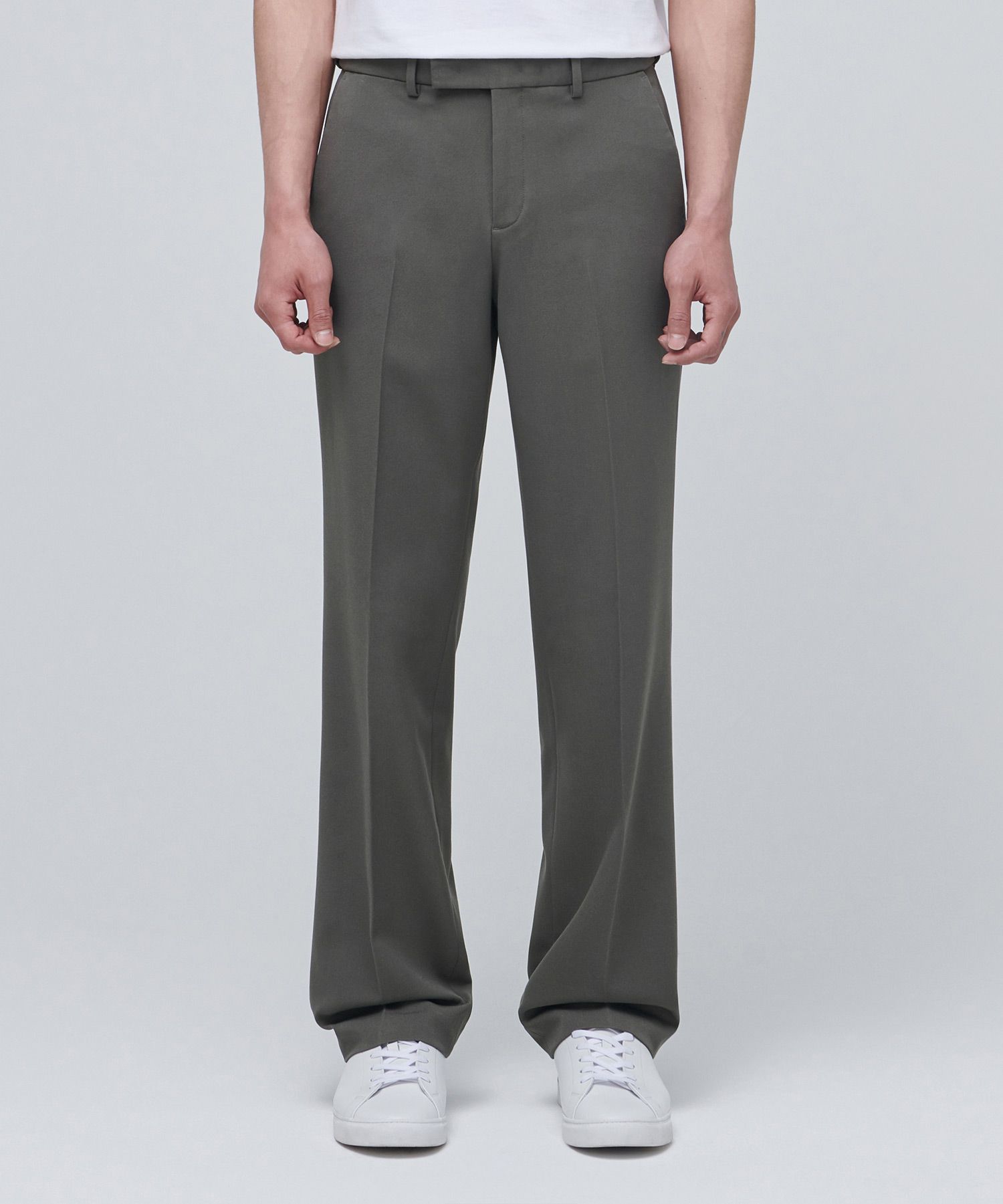MUSINSA | MUSINSA STANDARD SEMI-WIDE HIDDEN ELASTIC WAISTBAND SLACKS ...