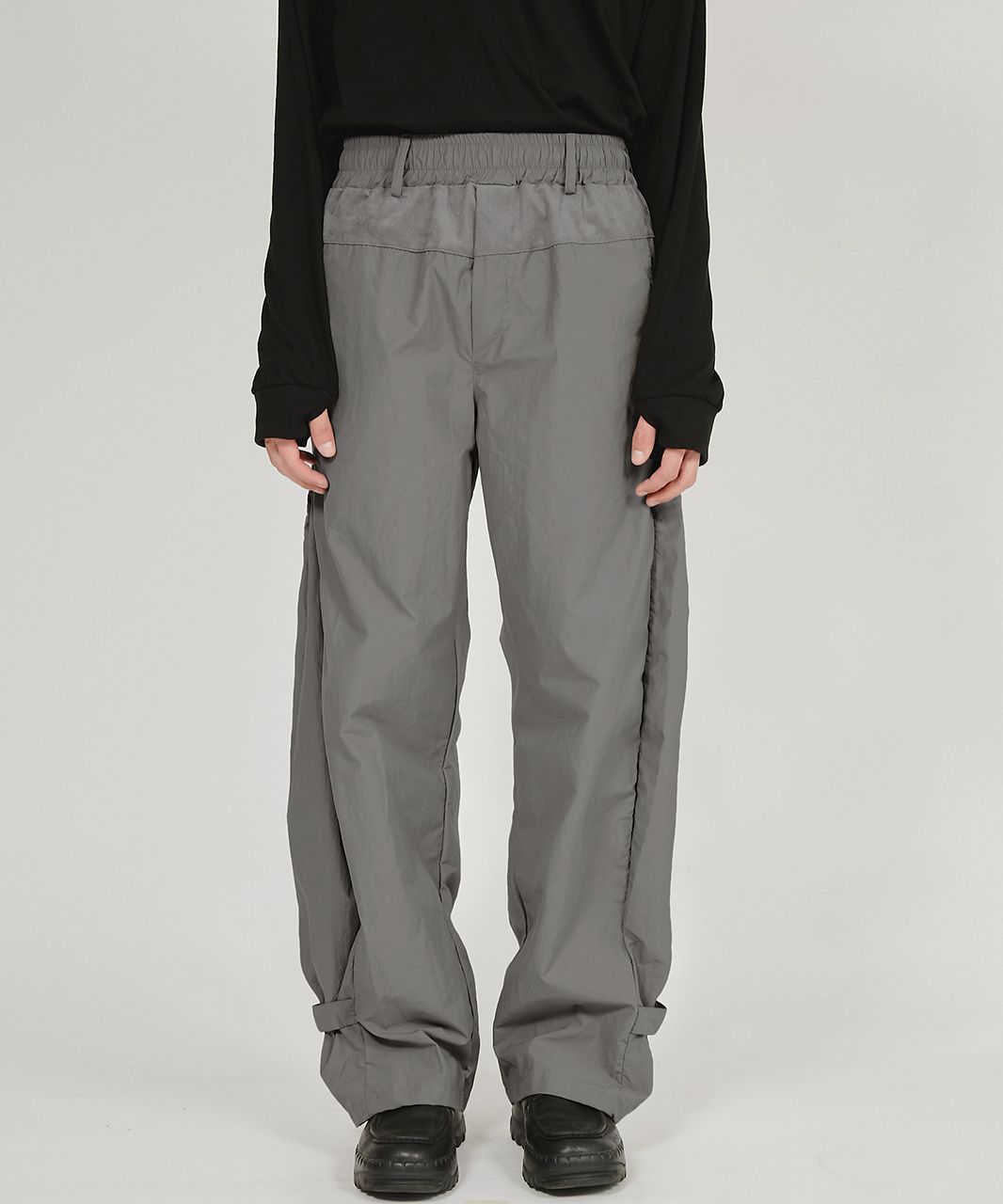 MUSINSA | FLAREUP Wide Split Pants - Dark Gray (FL-218)