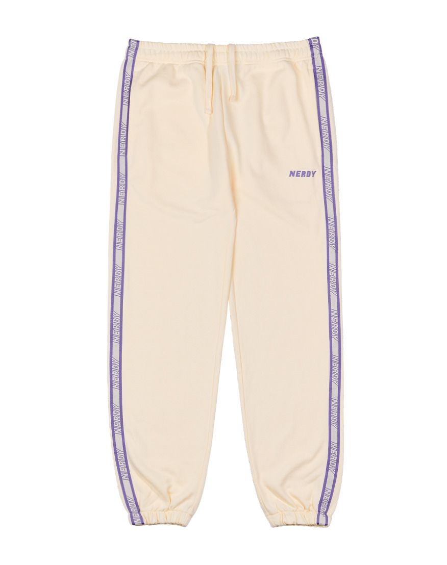 MUSINSA | NDY (21FW) Logo Tape Sweatpants Cream