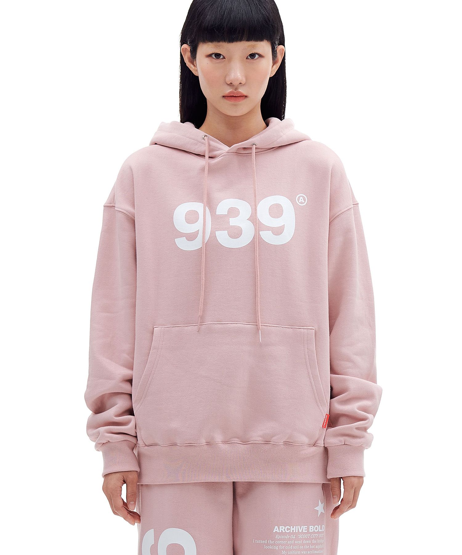 MUSINSA | ARCHIVE BOLD 939 LOGO HOOD_PINK