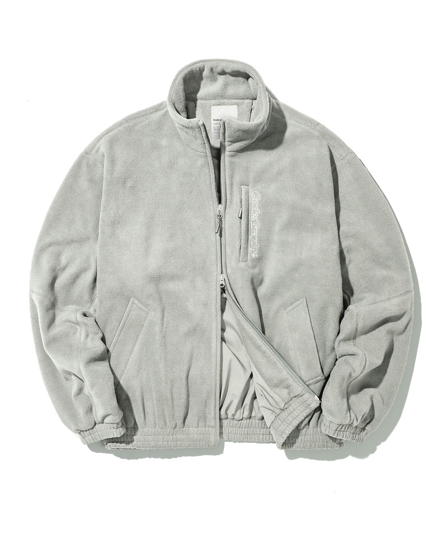 MUSINSA | Codegraphy TECH FLEECE SHORT JACKET_LIGHT GRAY