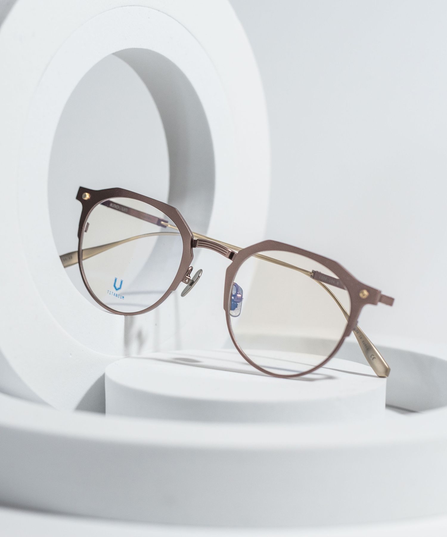 MUSINSA | KNOUUN Round titanium eyeglass frames unisex CODE. 104. B ...