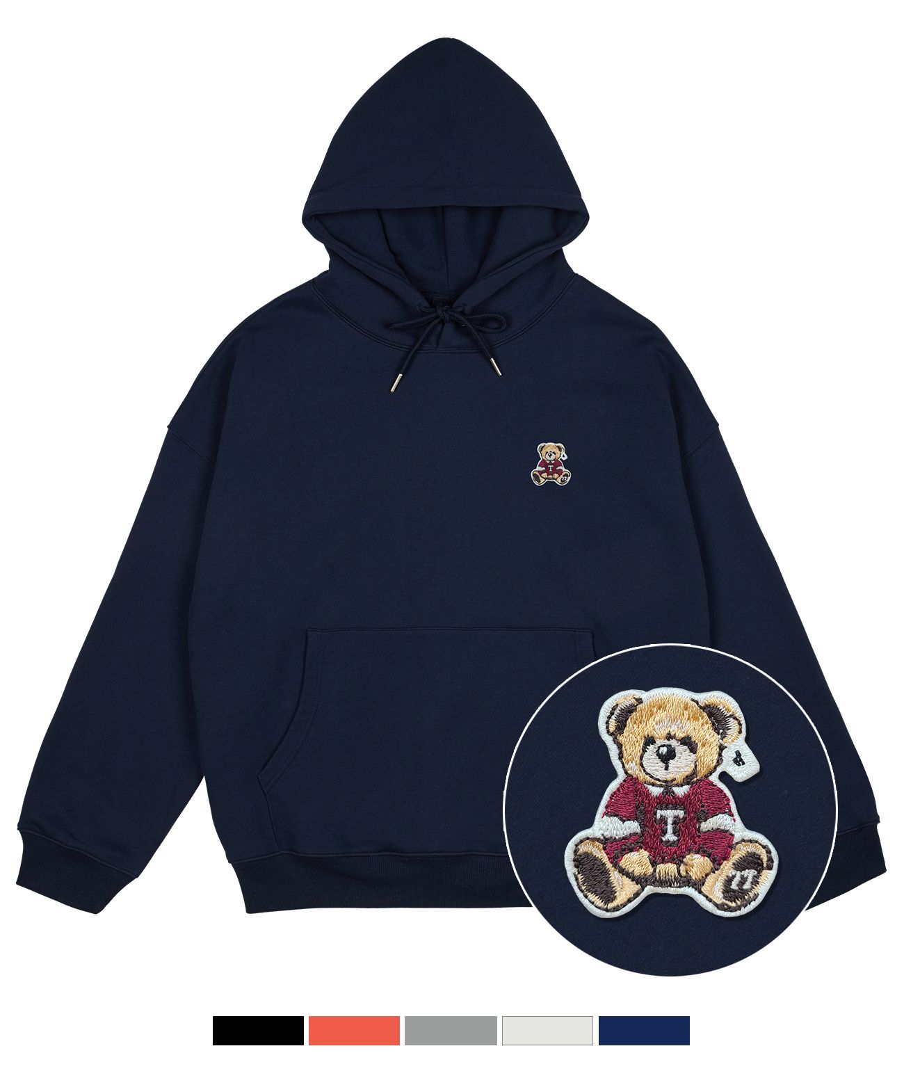 MUSINSA | TEDDY ISLAND SWEATSHIRT TEDDY BEAR PATCH HOODIE