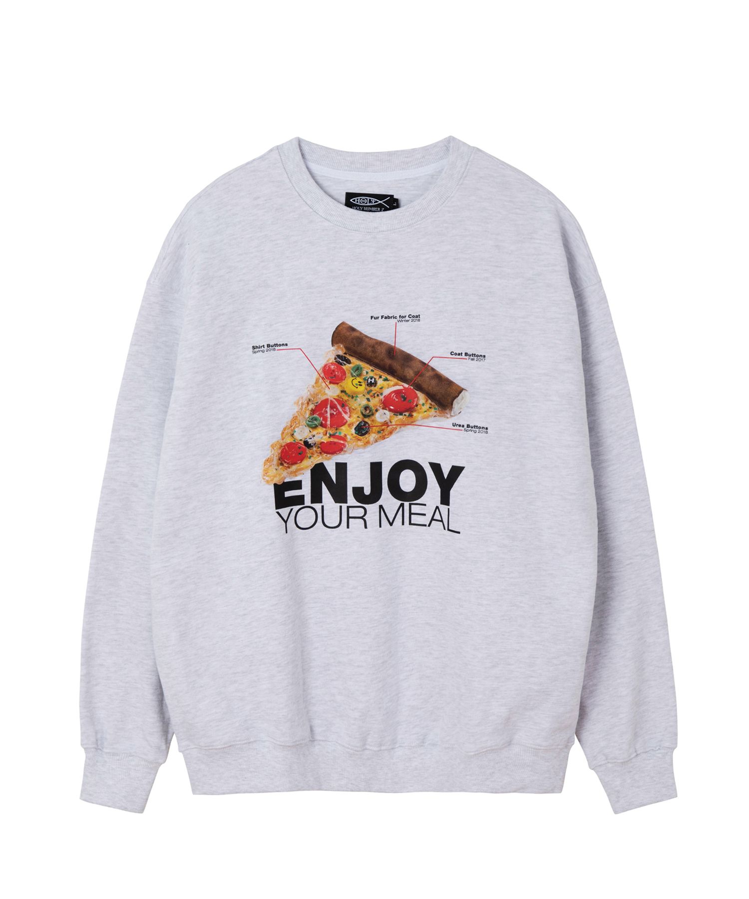 MUSINSA | HOLYNUMBER7 [Enjoy your meal] Pizza Campaign Sweatshirt ...
