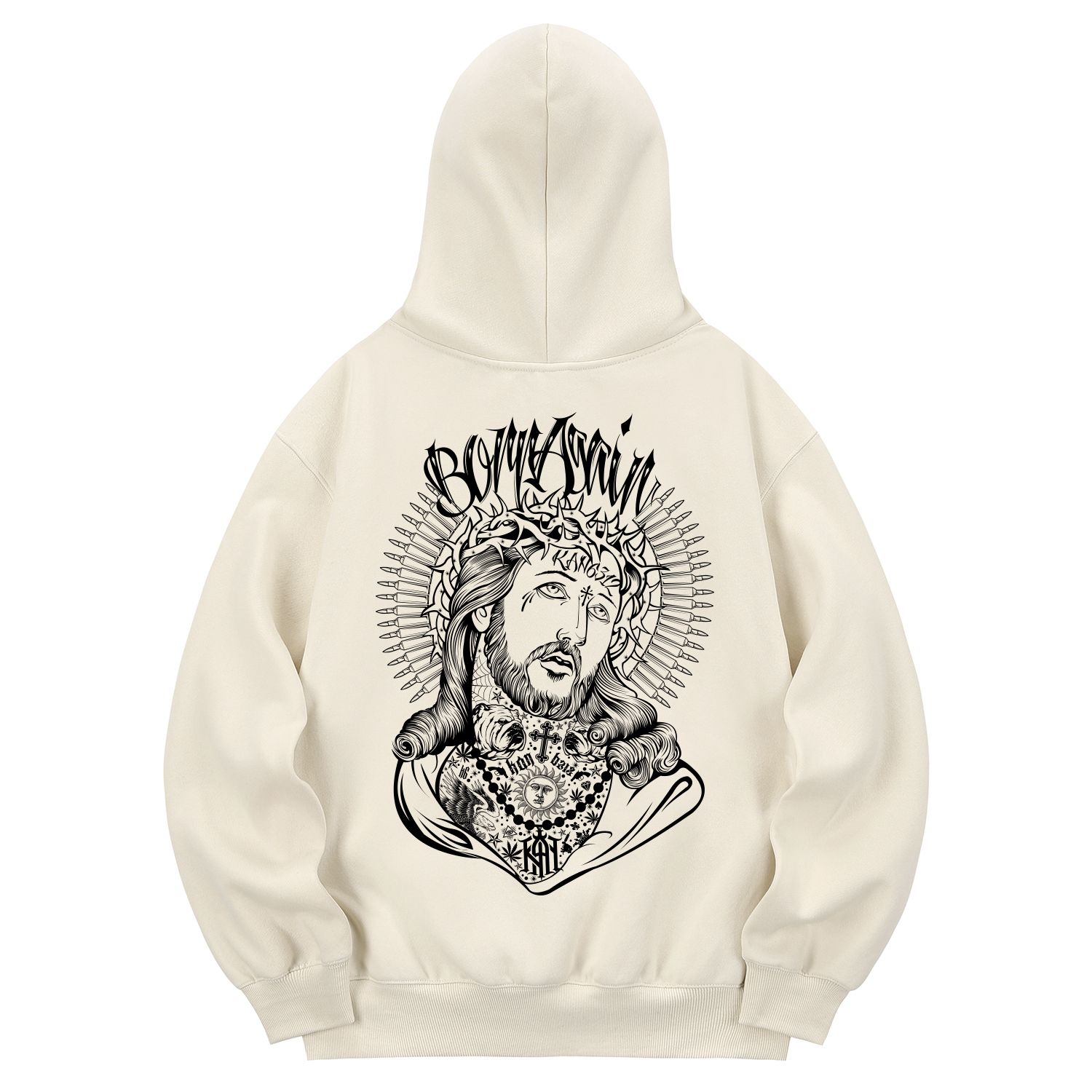 MUSINSA | KAN6312 KHC0020 Chicano God Fleece Hoodie - Cream